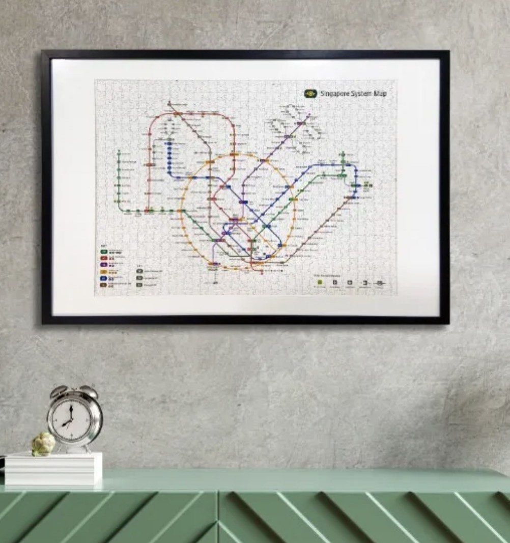 Singapore MRT System Map Puzzle, Furniture & Home Living, Home Decor ...
