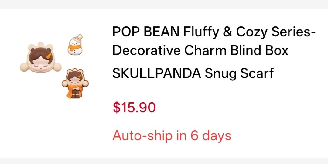 Skull panda POP BEAN Fluffy & Cozy Series Blind Box, Hobbies & Toys ...