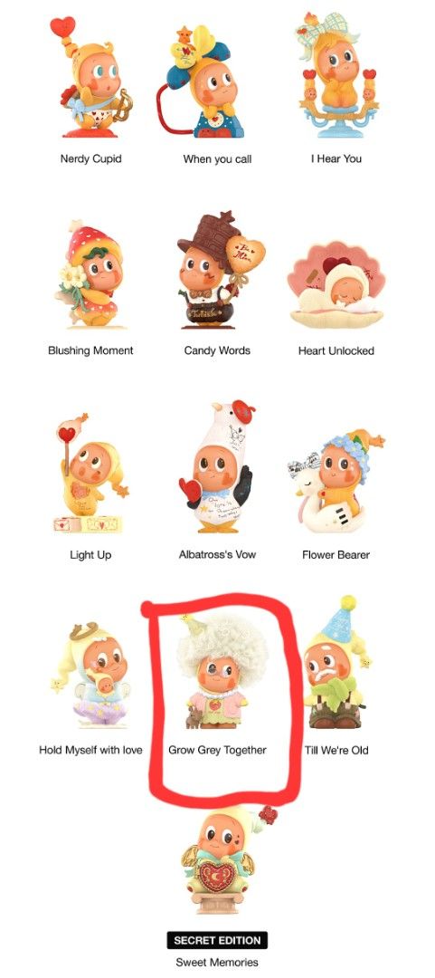 Sweet Memories Grow Grey Together Blind Box Figure, Hobbies & Toys ...