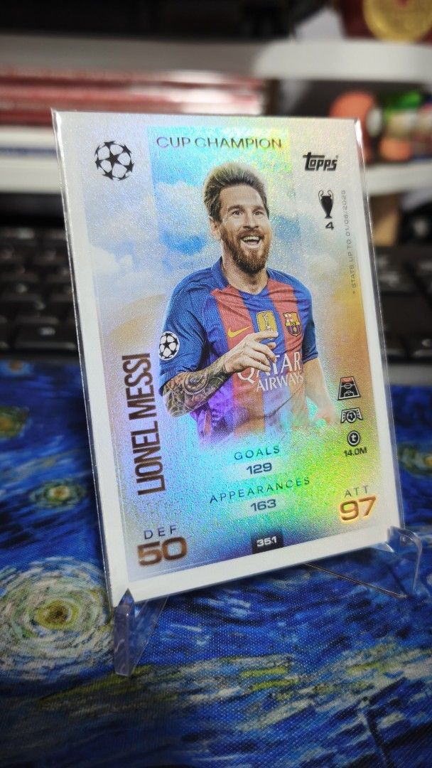 Topps Match Attax Lionel Messi Cup Champion Card, Hobbies & Toys, Toys ...
