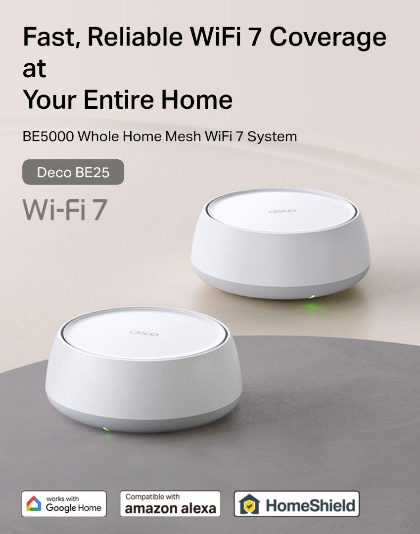 TP-Link Deco BE5000 Whole Home Mesh WiFi 7 System - 3 units, Computers ...