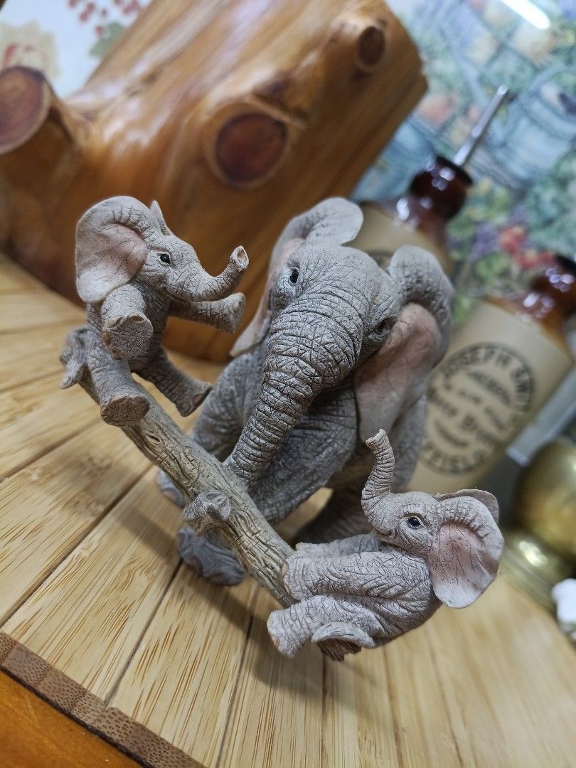 TUSKERS “Rise n Fall” Elephant Family Figurine – 90896 Trunk Branch ...