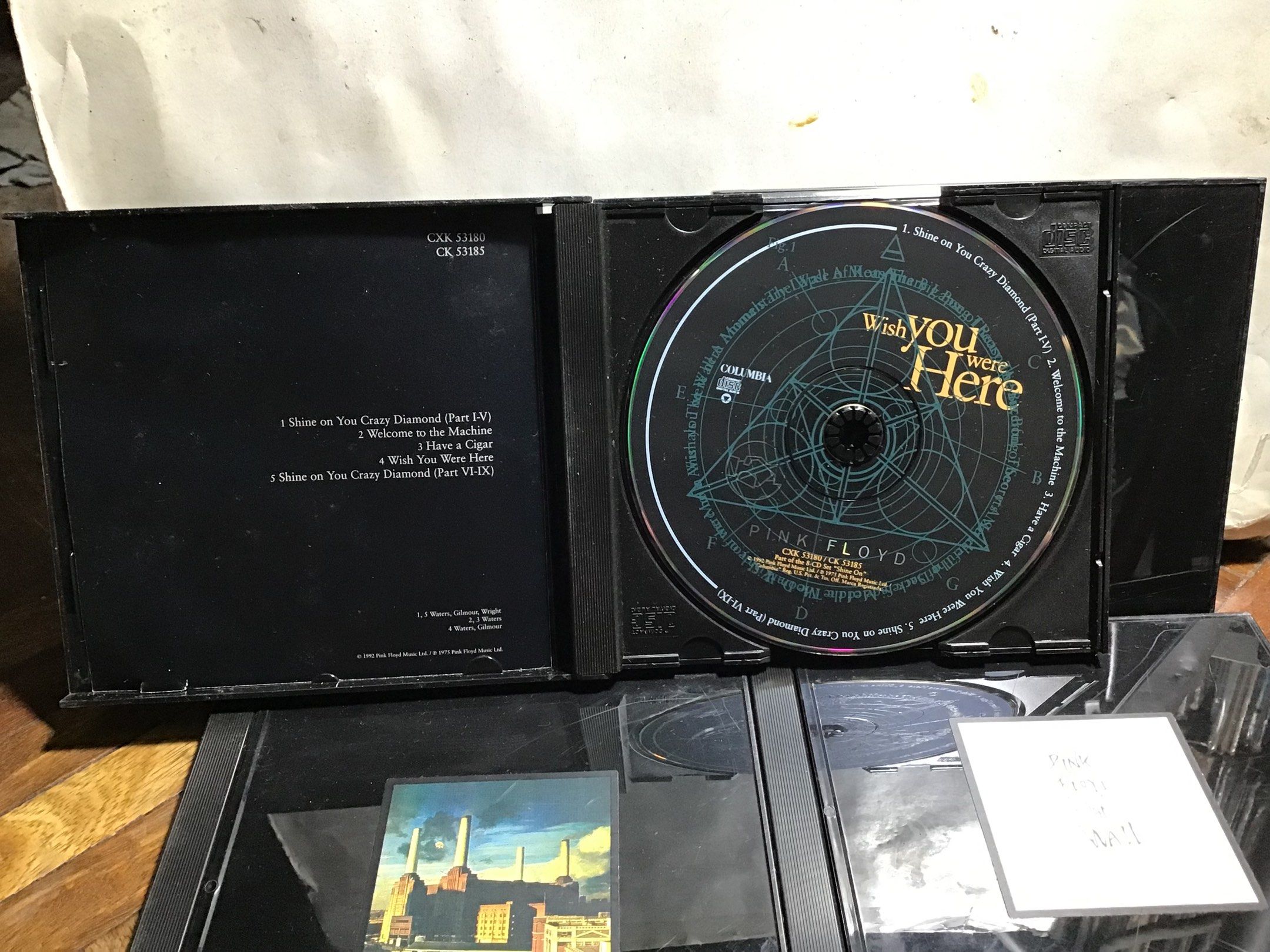 VINTAGE 1992 8x CD Pink Floyd First 7 albums in Slipcase OOP COLLECTORS ...
