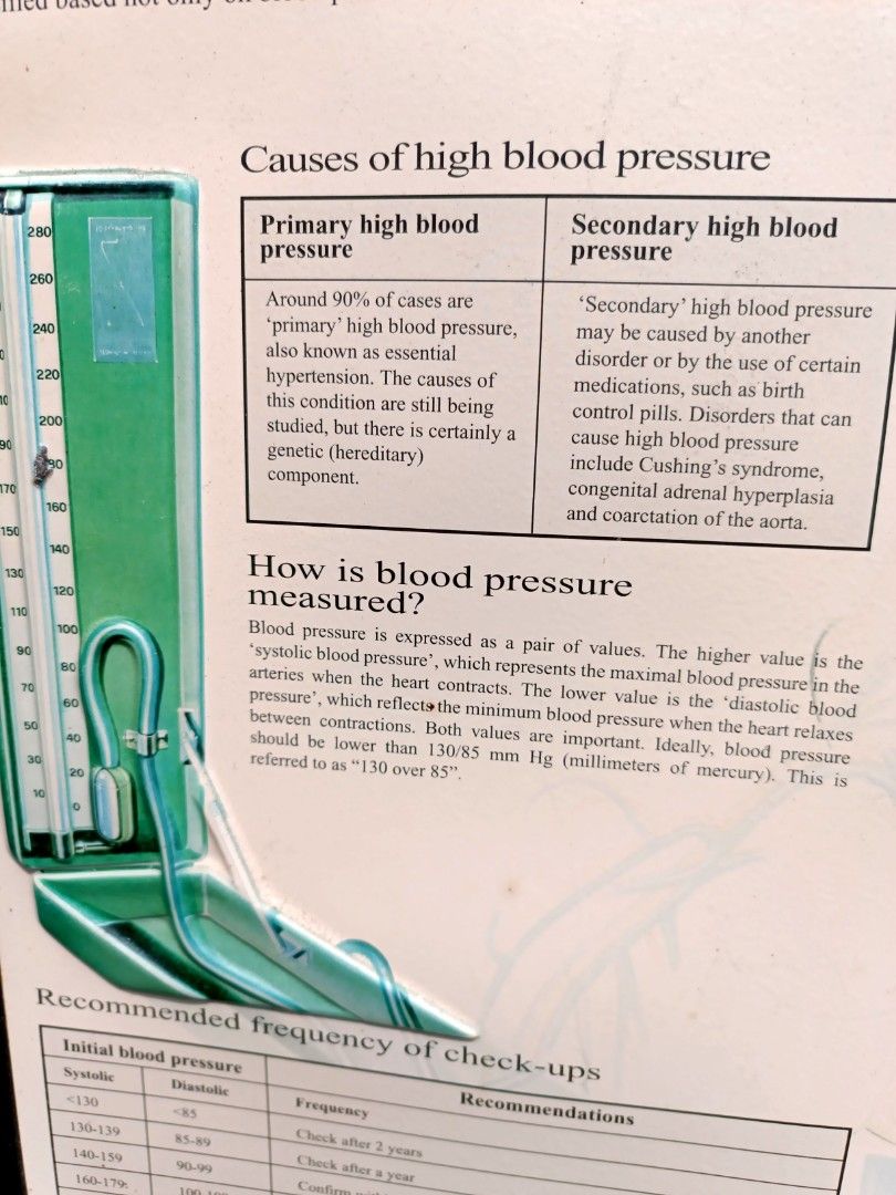 Vintahe Anatomy Poster Chart Risk Of High Blood Pressure, Health ...