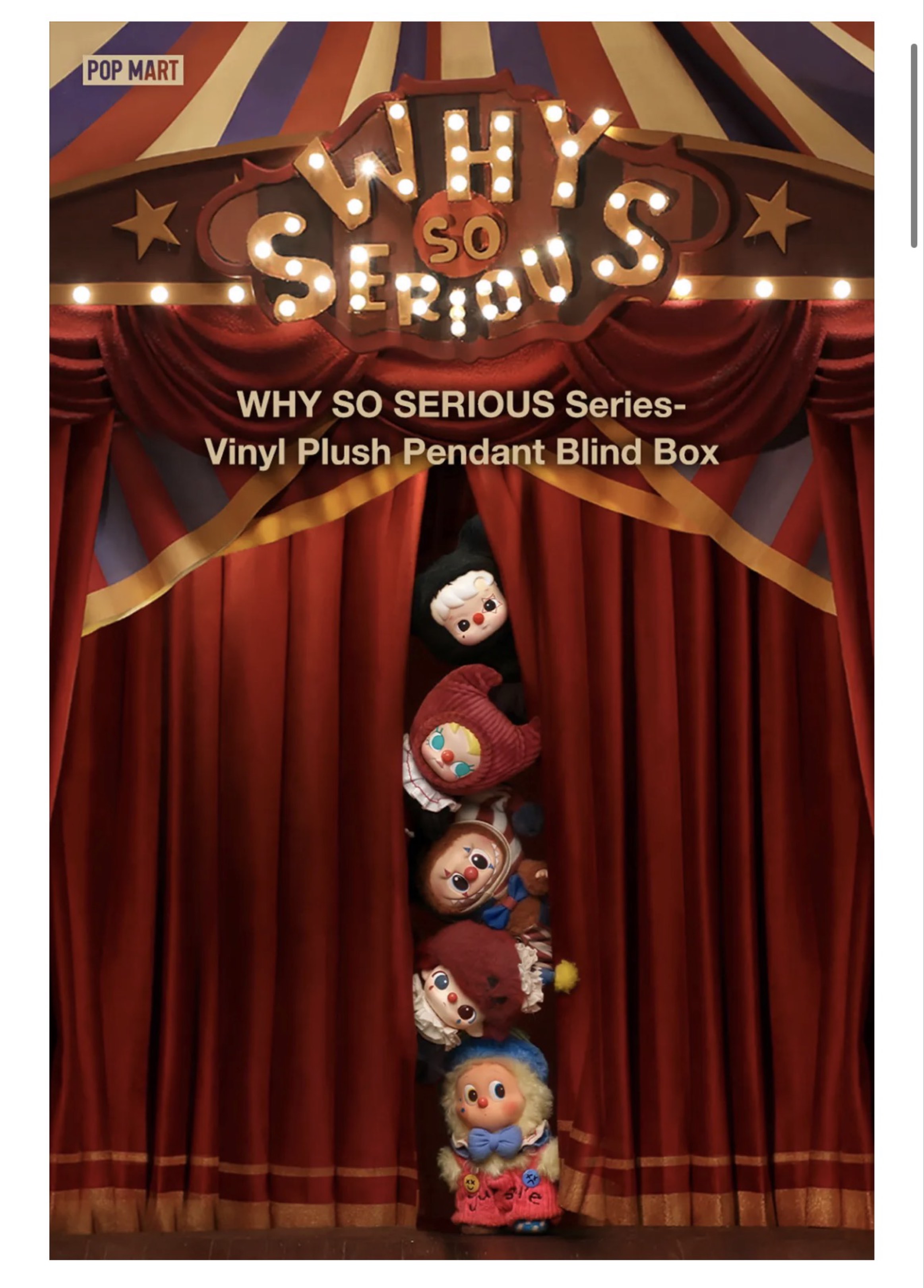 WHY SO SERIOUS Vinyl Plush POPMART, Hobbies & Toys, Toys & Games on ...