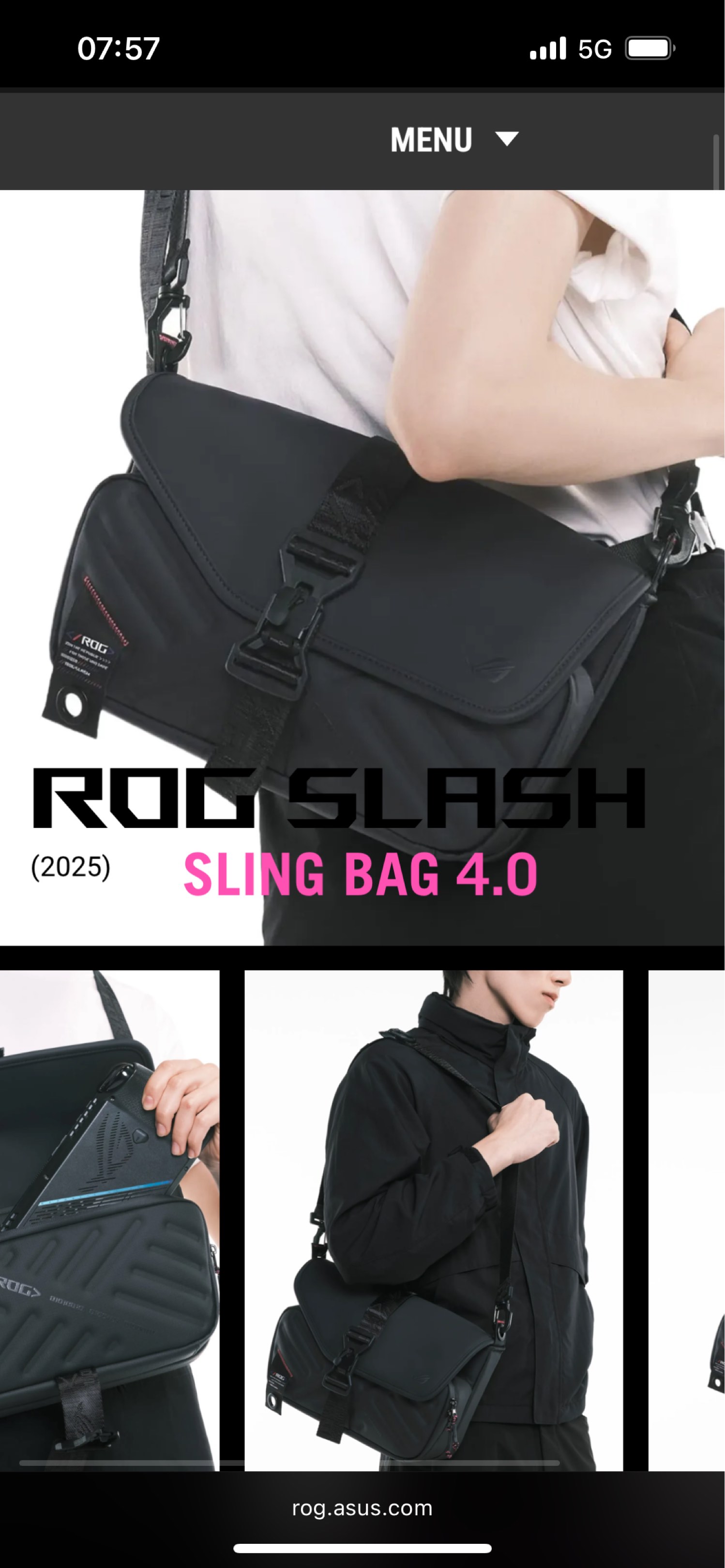 XBOX ROG ALLY Slash Sling Bag 4.0, Video Gaming, Gaming Accessories ...