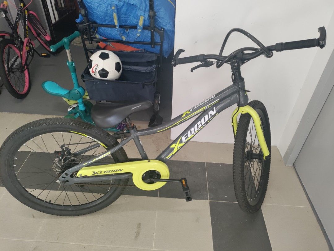 X-EGOON Kids Bike - Grey and Yellow, Sports Equipment, Bicycles & Parts, Bicycles on Carousell