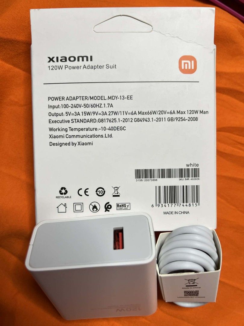 XIAOMI 120W POWER ADAPTER SUIT, Video Gaming, Gaming Accessories ...
