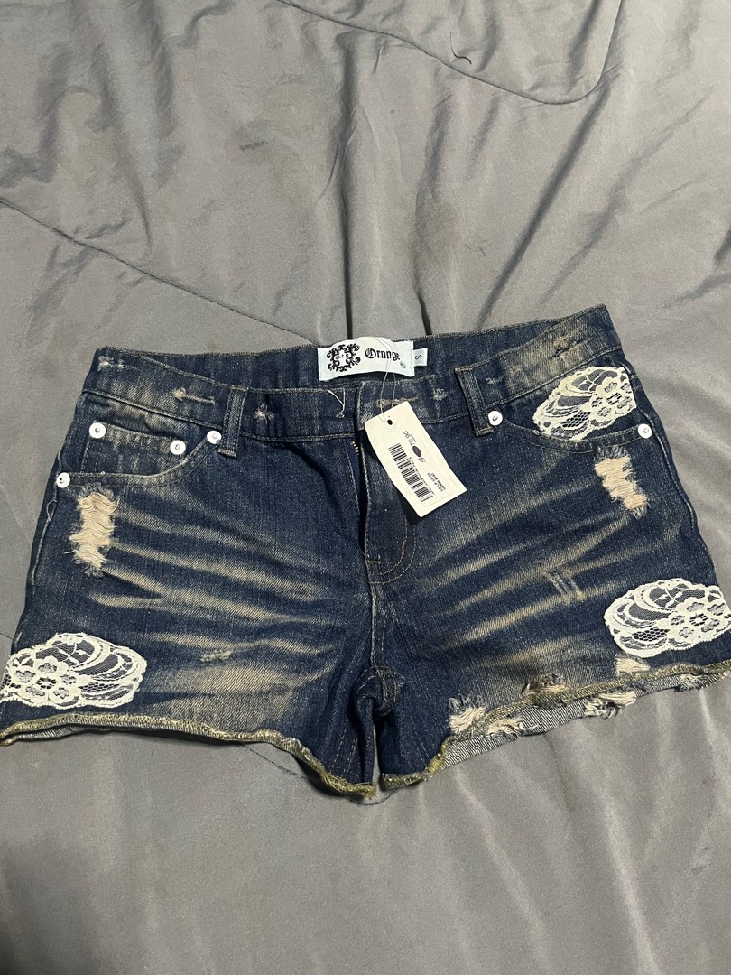 Y2K lace short brand new, Women's Fashion, Bottoms, Shorts on Carousell