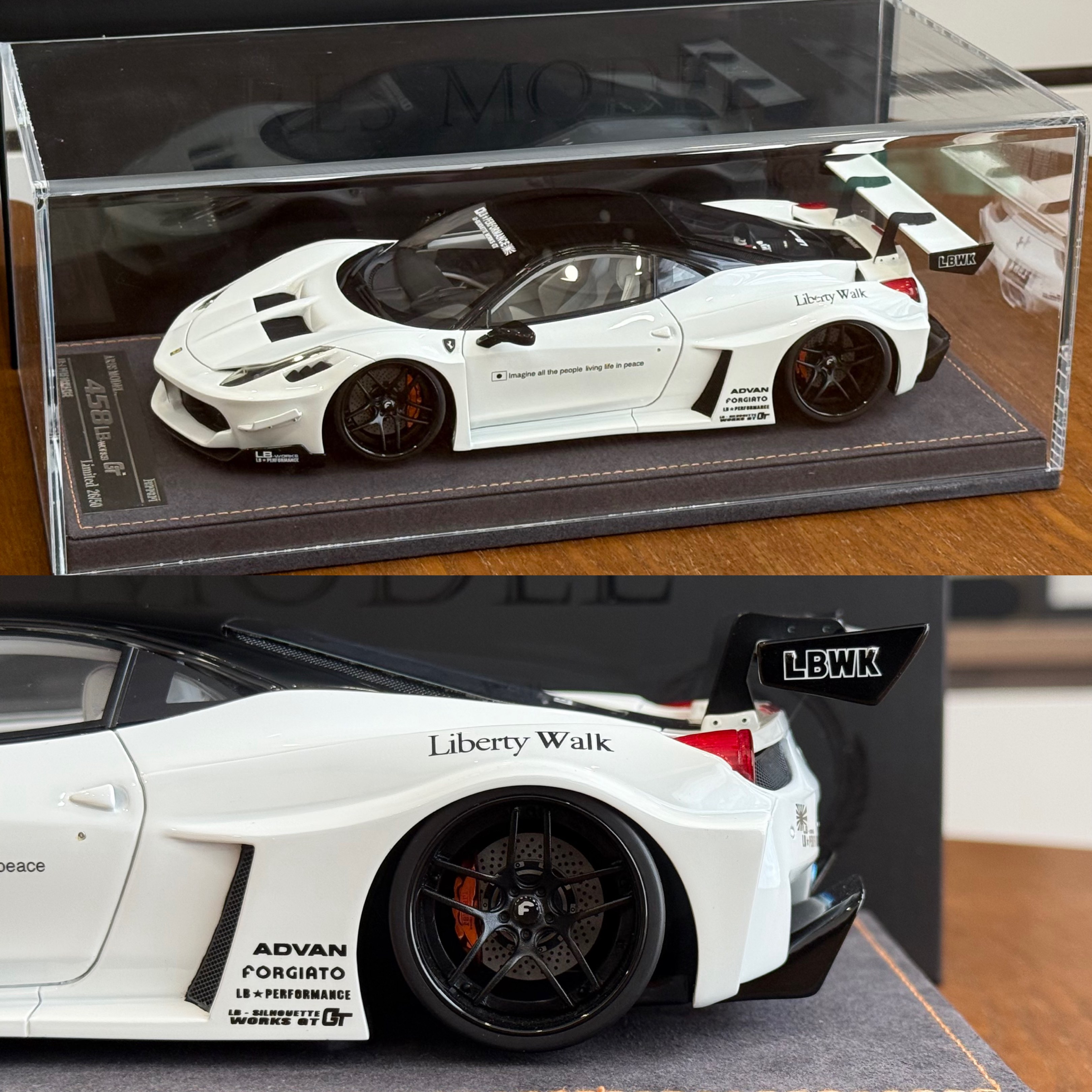 1/18 Liberty Walk Ares Model Ferrari 458 GT LBWK Model Car same scale ...