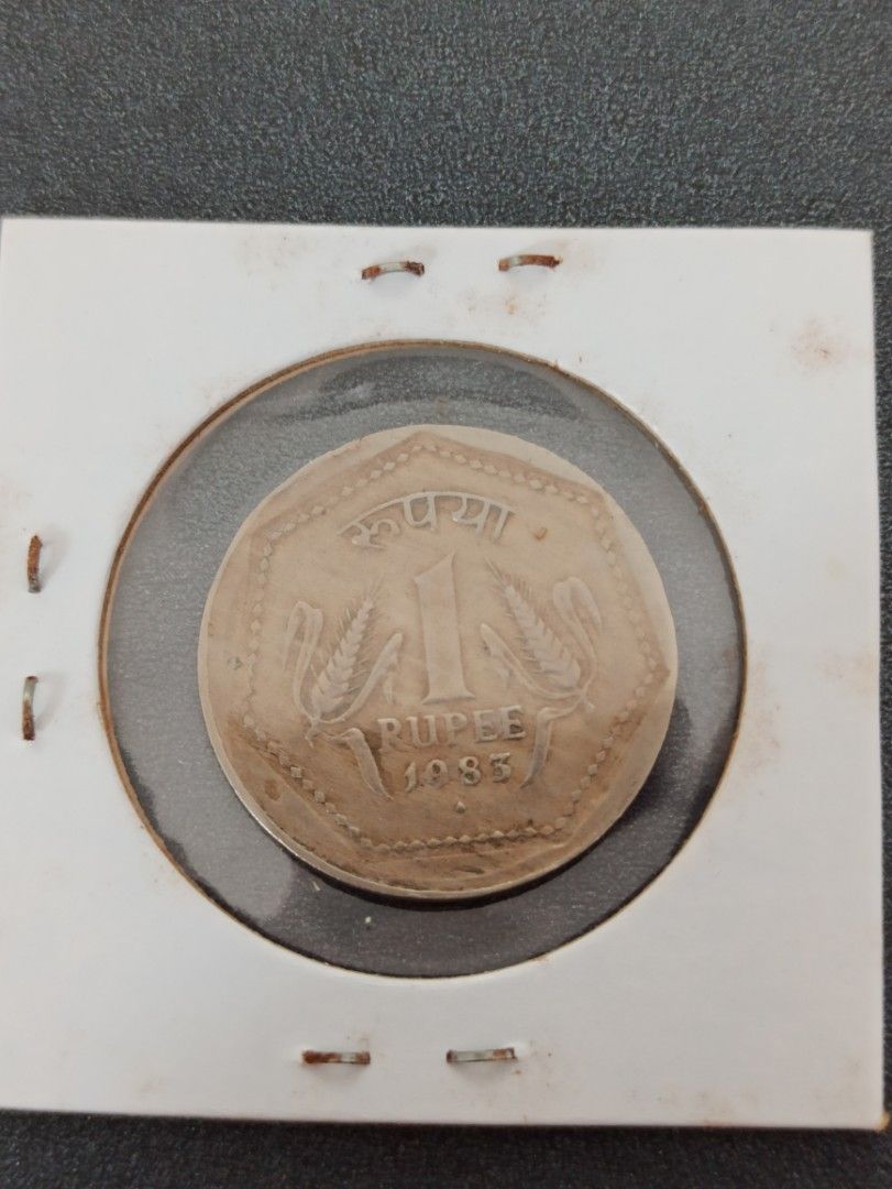1983 Indian 1 Rupee Coin, Hobbies & Toys, Memorabilia & Collectibles ...