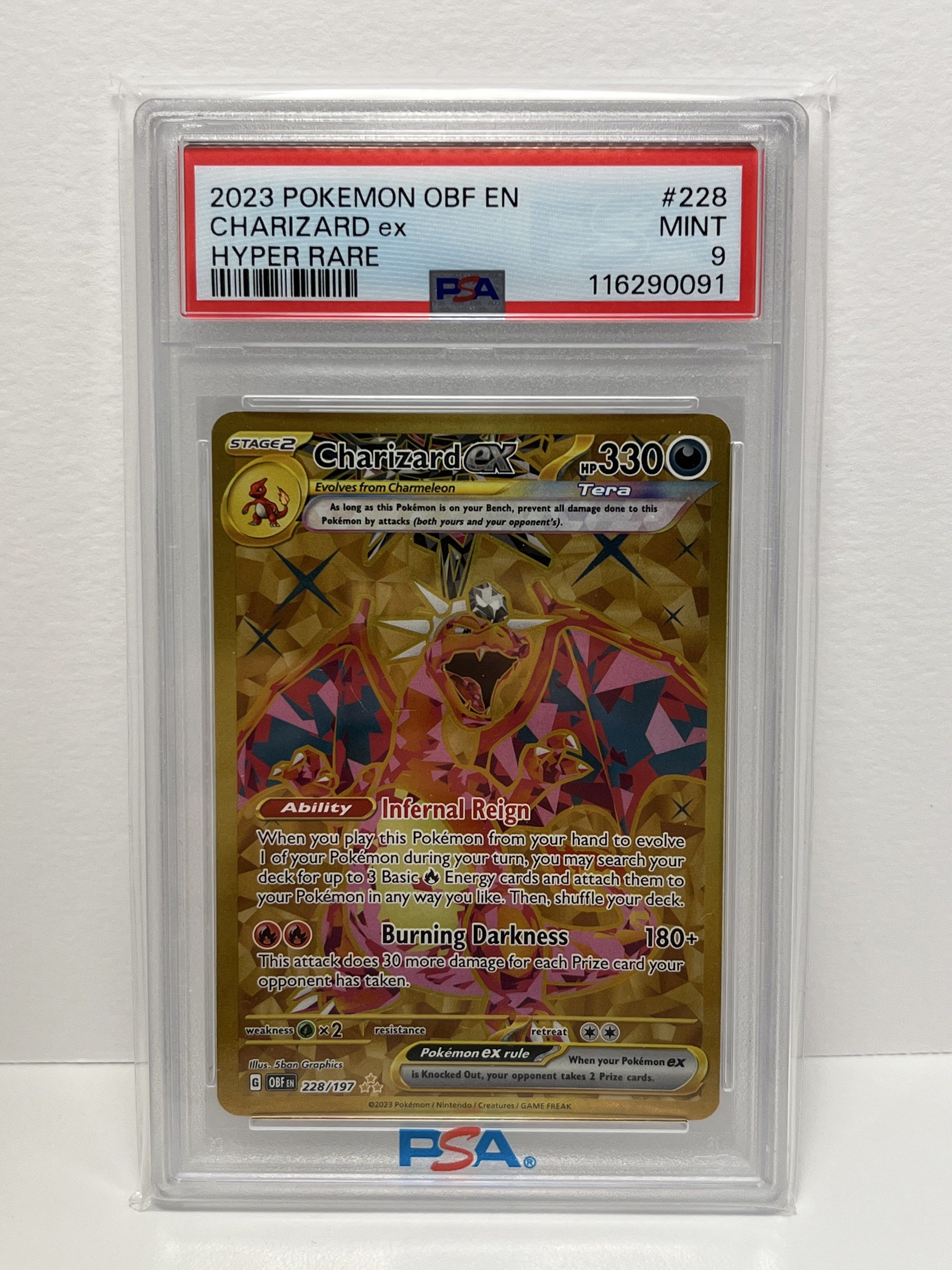 2023 Pokemon OBF EN Charizard ex Hyper Rare PSA 9, Hobbies & Toys, Toys ...