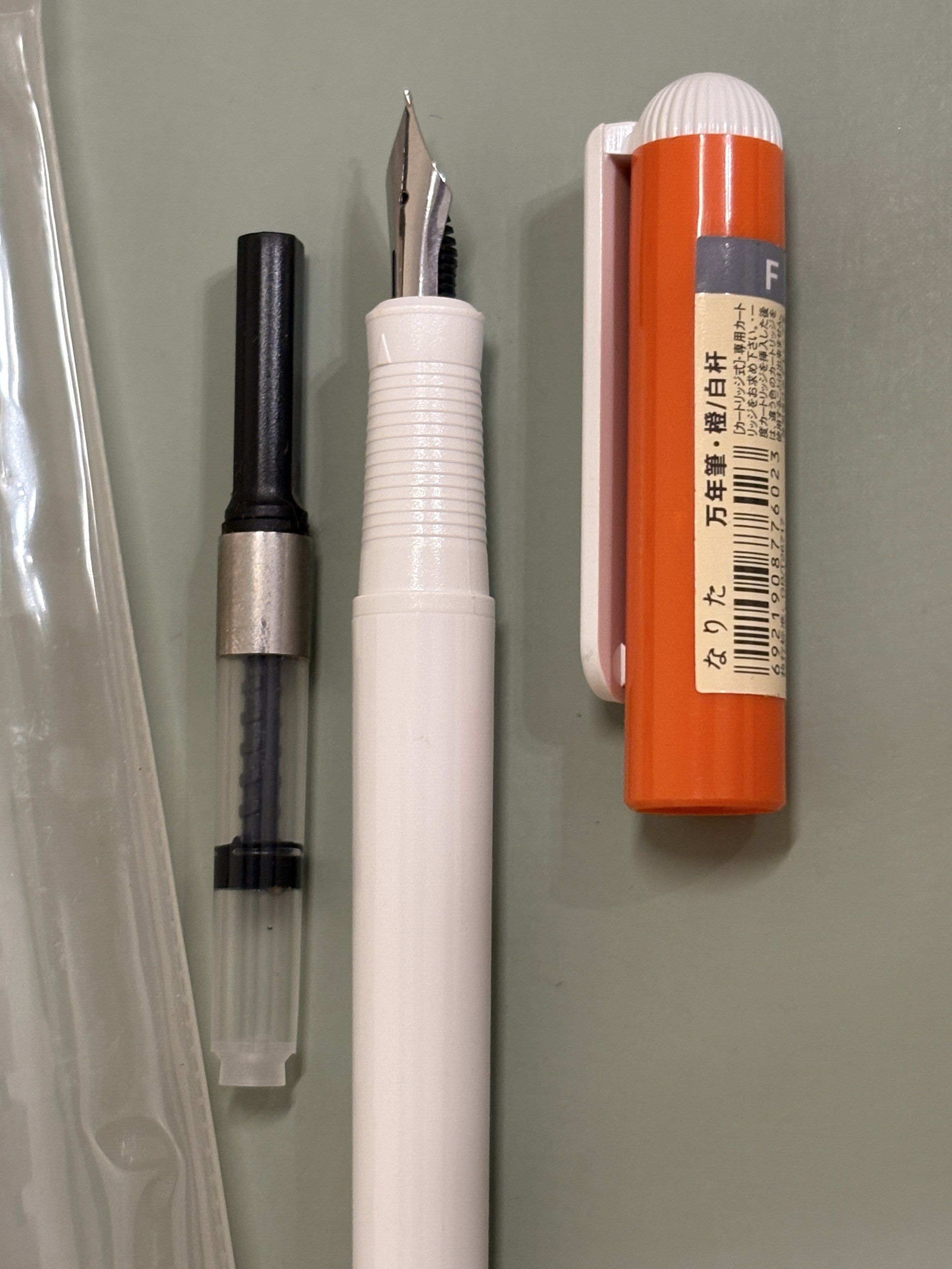 [ $2] Narita Fountain Pen - White/Orange, Hobbies & Toys, Stationery ...
