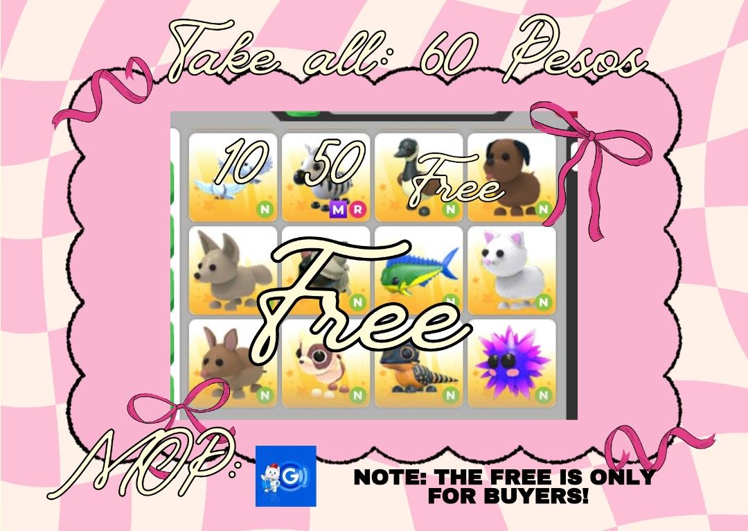 Adopt Me Pets Bundle - Take All for 60 Pesos!, Video Gaming, Gaming ...