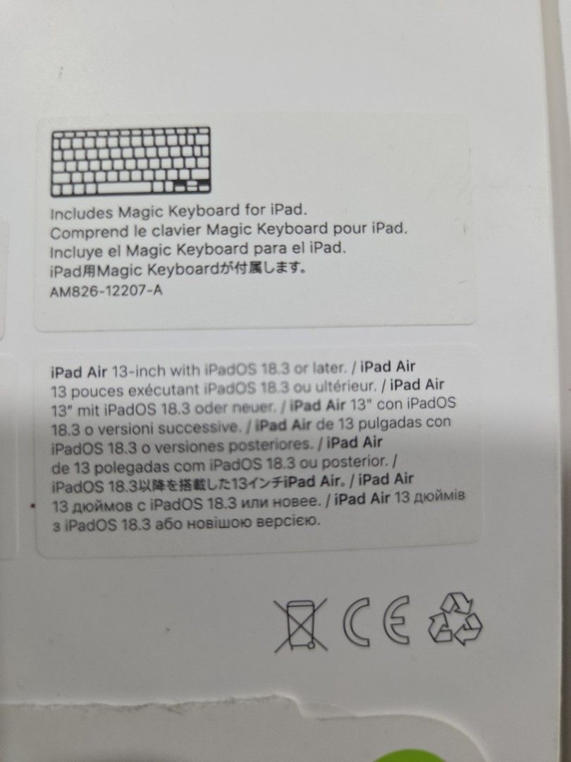 Apple Magic Keyboard for iPad Air 13-inch, Computers & Tech, Parts ...