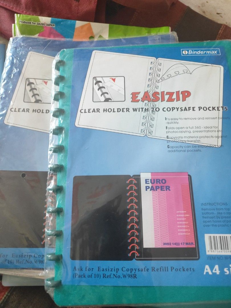 2 Bindermax Easizip A4 Document Holder, Hobbies & Toys, Stationery ...