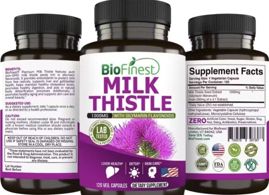 Biofinest Milk Thistle Supplements for Healthy Liver Gallbladder ...
