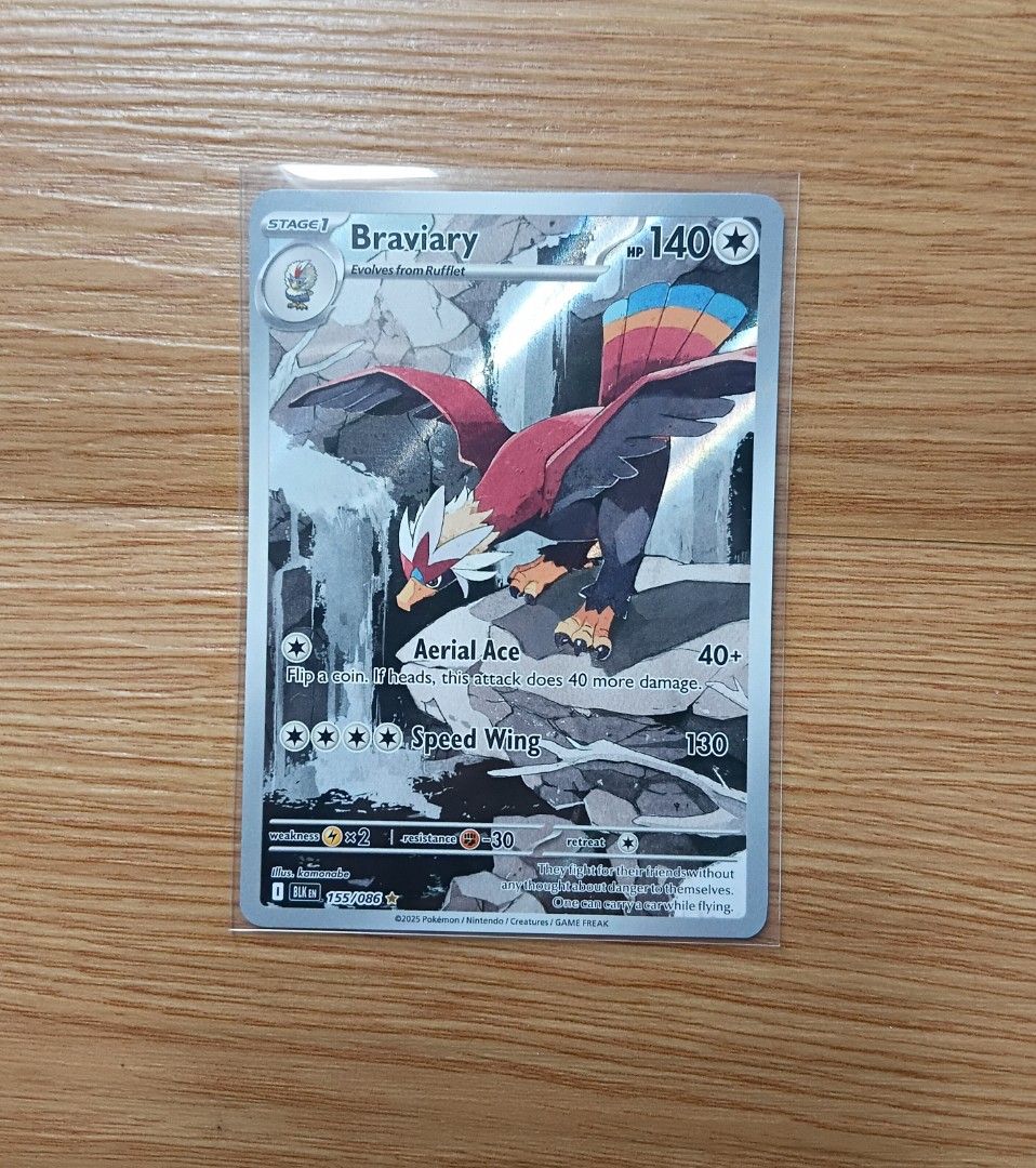 Braviary IR Black Bolt White Flare Pokemon Pokémon Card, Hobbies & Toys ...