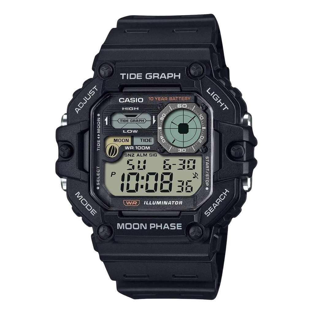 Casio WS-1700H-1AV Tactical Digital | Men Fashion | Tide Graph & Moon ...