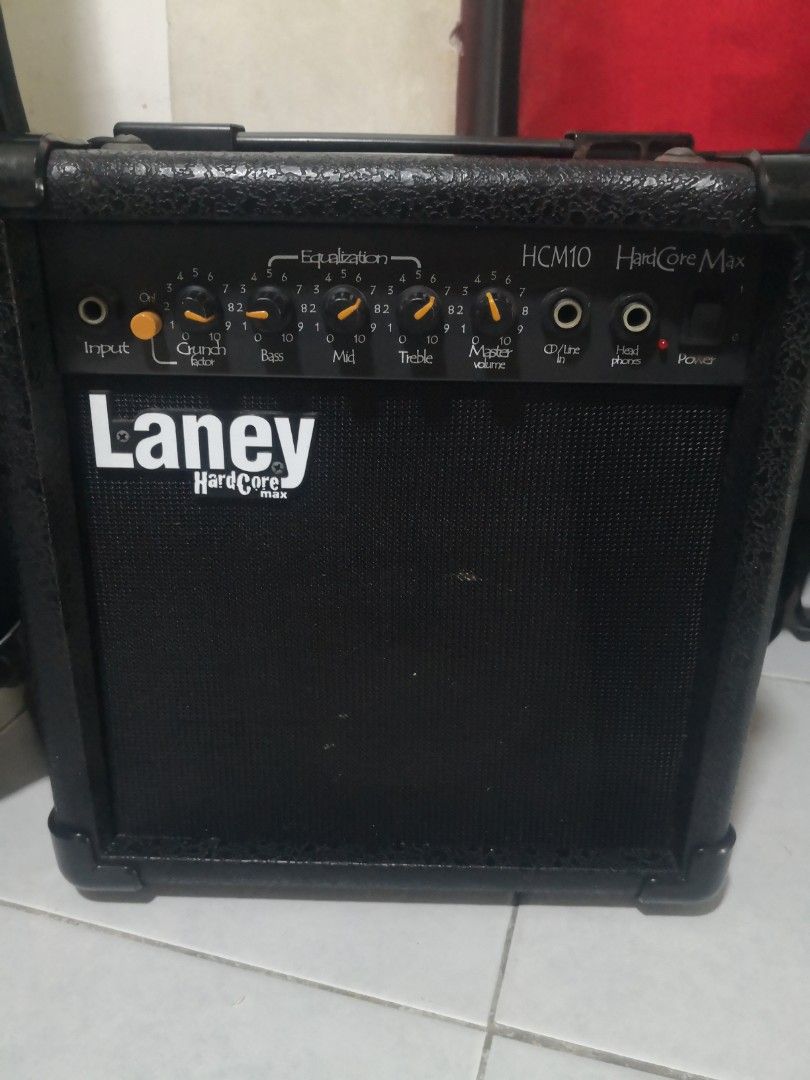 Electric acoustic guitar with amplifier and stand, Hobbies & Toys ...