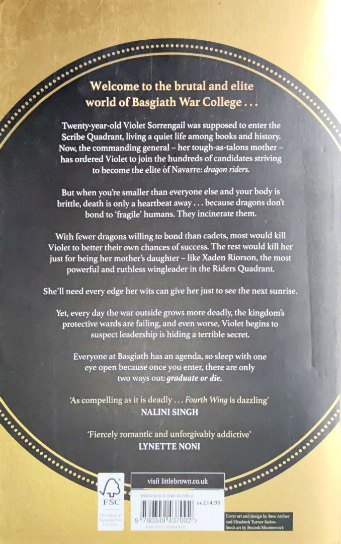 Fourth Wing by Rebecca Yarros, Hobbies & Toys, Books & Magazines ...