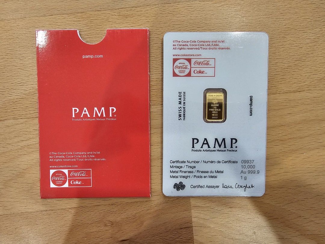 Gold Pamp Suisse 1gram V day 2026, Hobbies & Toys, Collectibles ...