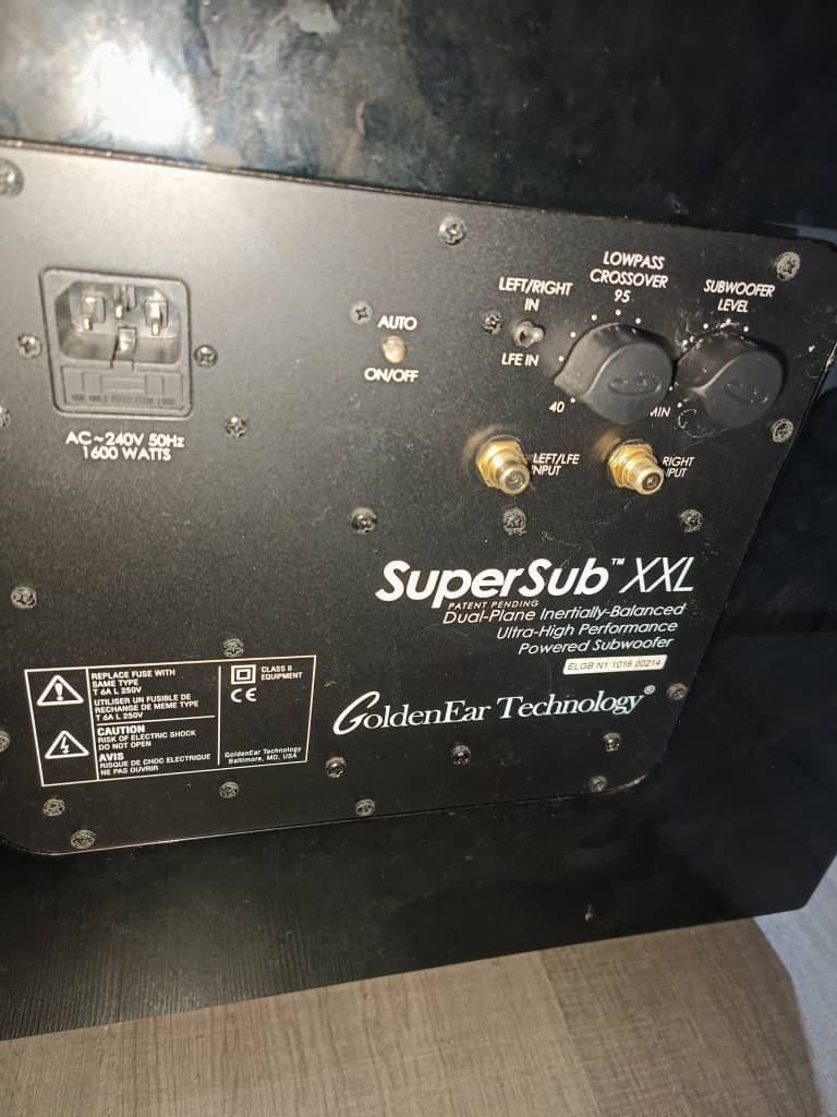GOLDEN EAR SUPERSUB XXL 1600 WATTS TWO 12 LONG THROW ACTIVE SUBWOOFER ...