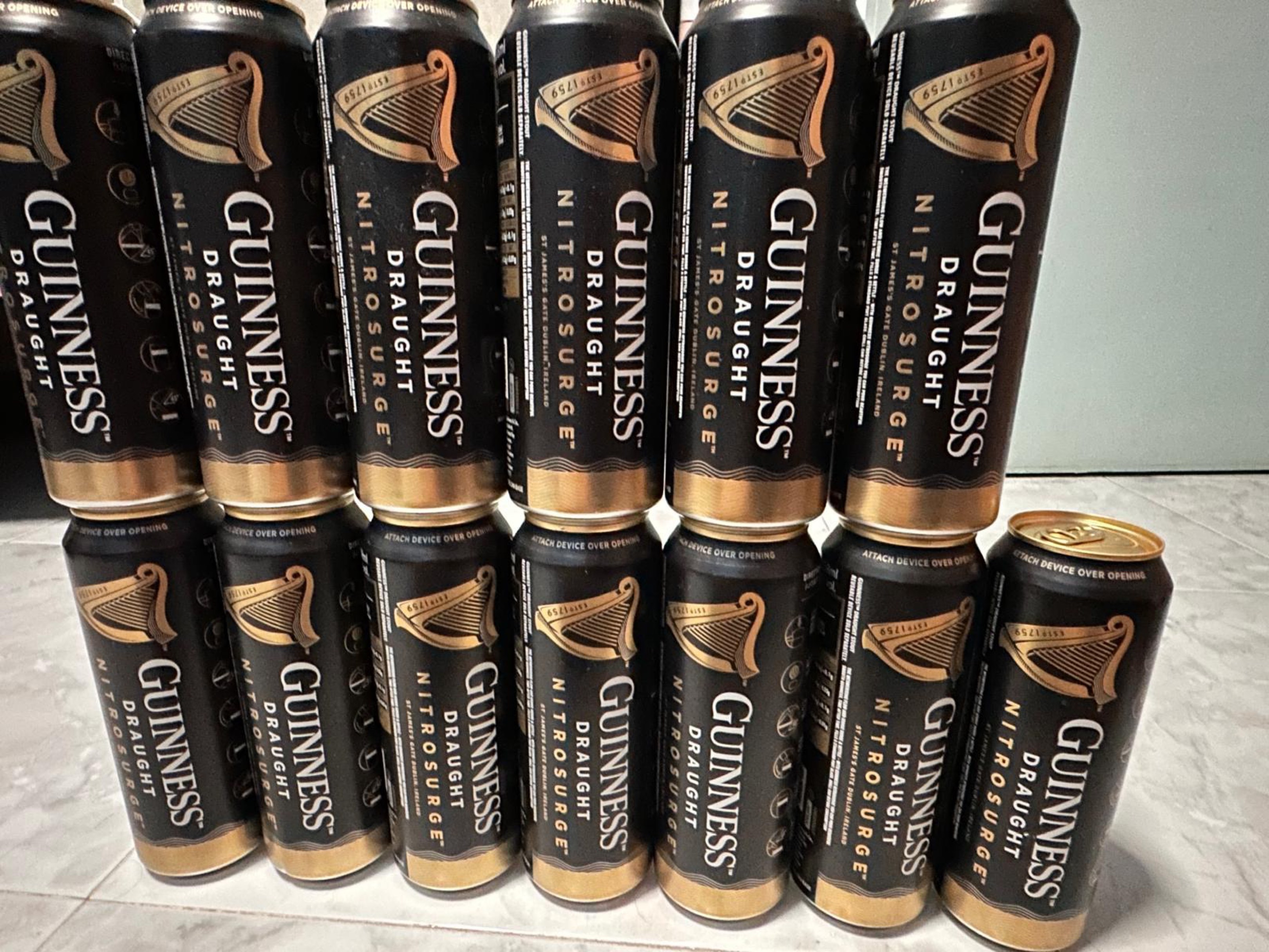 Guinness Draught NitroSurge Cans - 558ml, Food & Drinks, Alcoholic ...