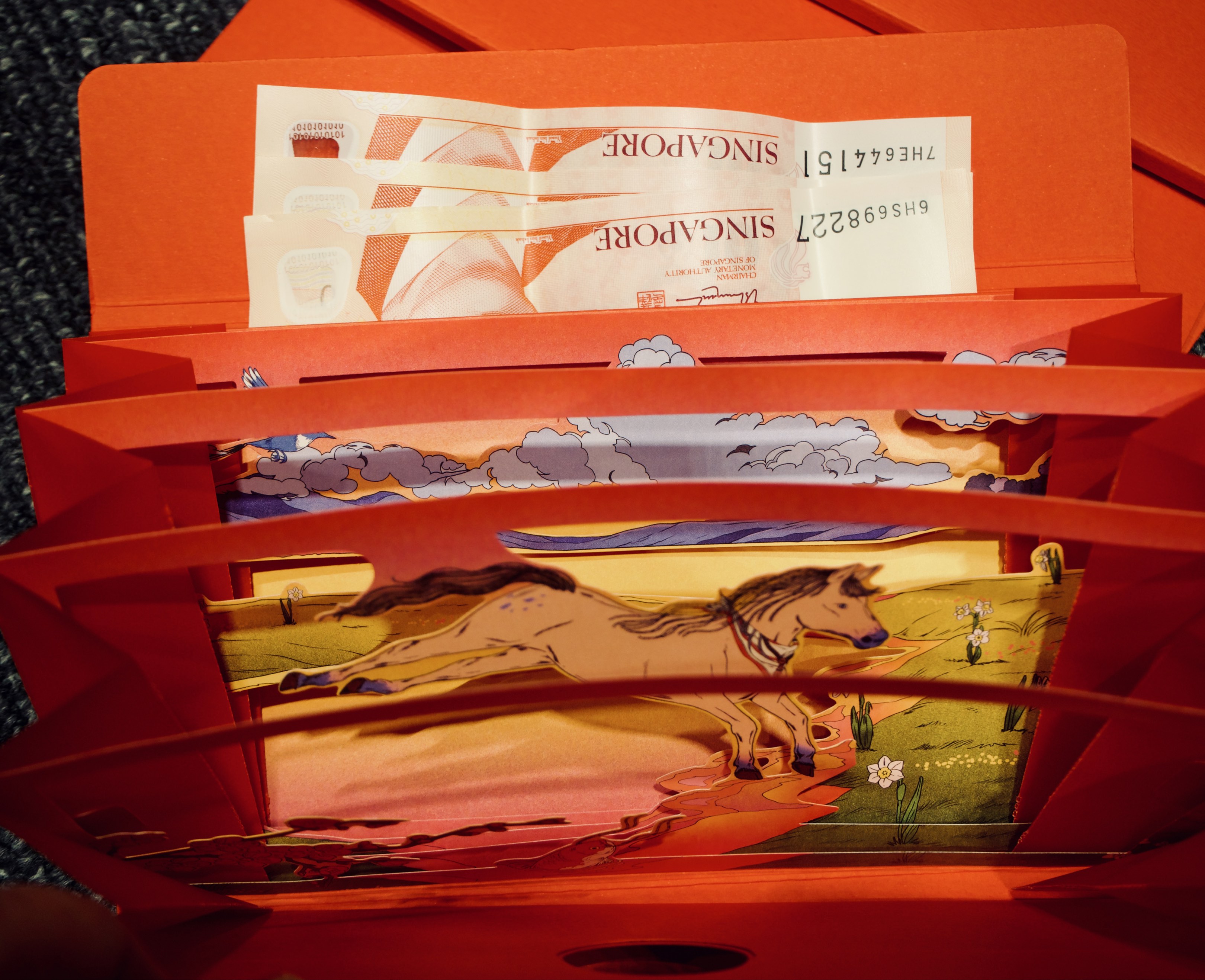 Hermes 2026 Horse Motif Red Packets CNY, Hobbies & Toys, Stationery ...