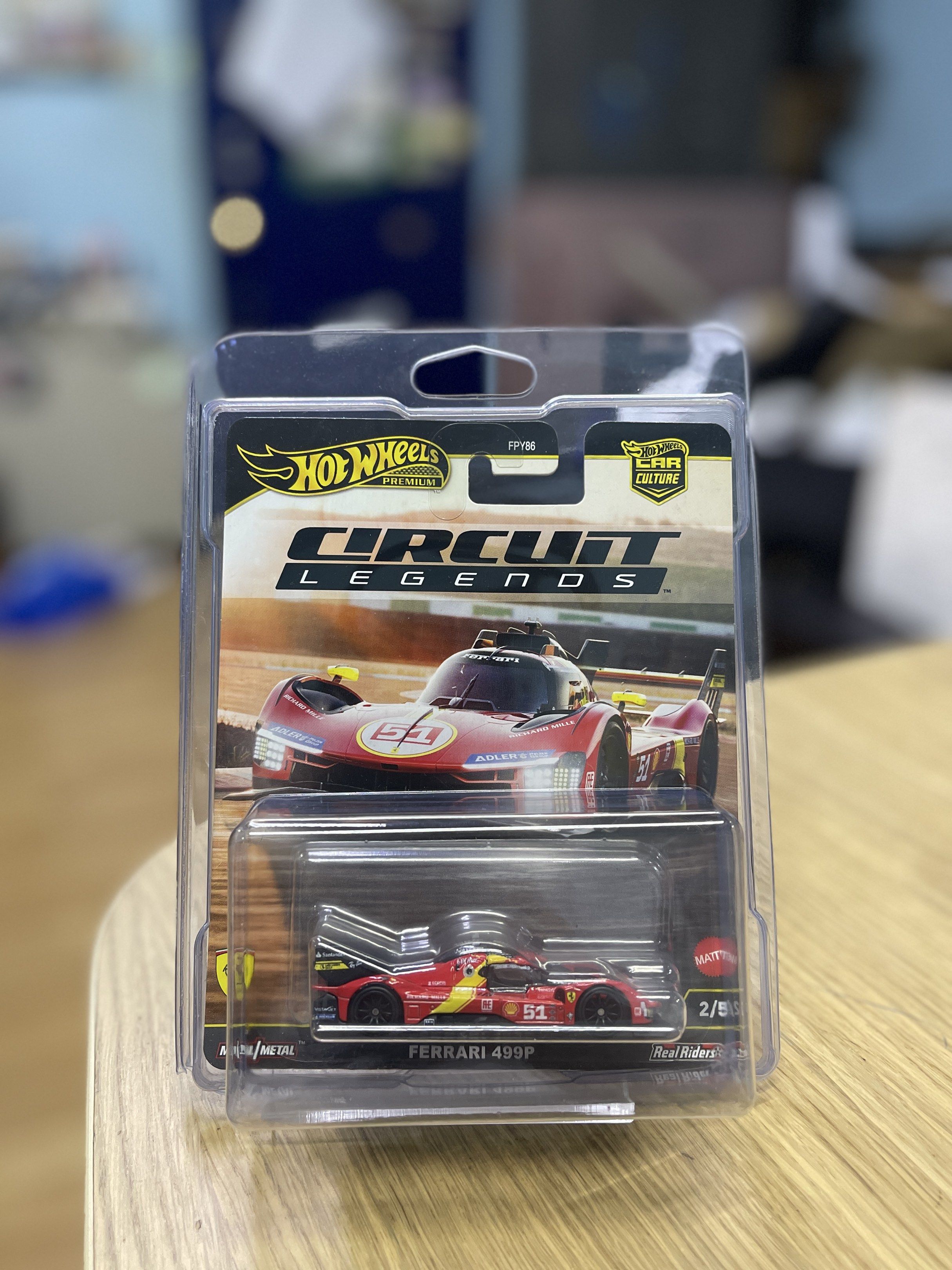 Hot Wheels Premium Circuit Legends Ferrari 499P w/protector, Hobbies ...