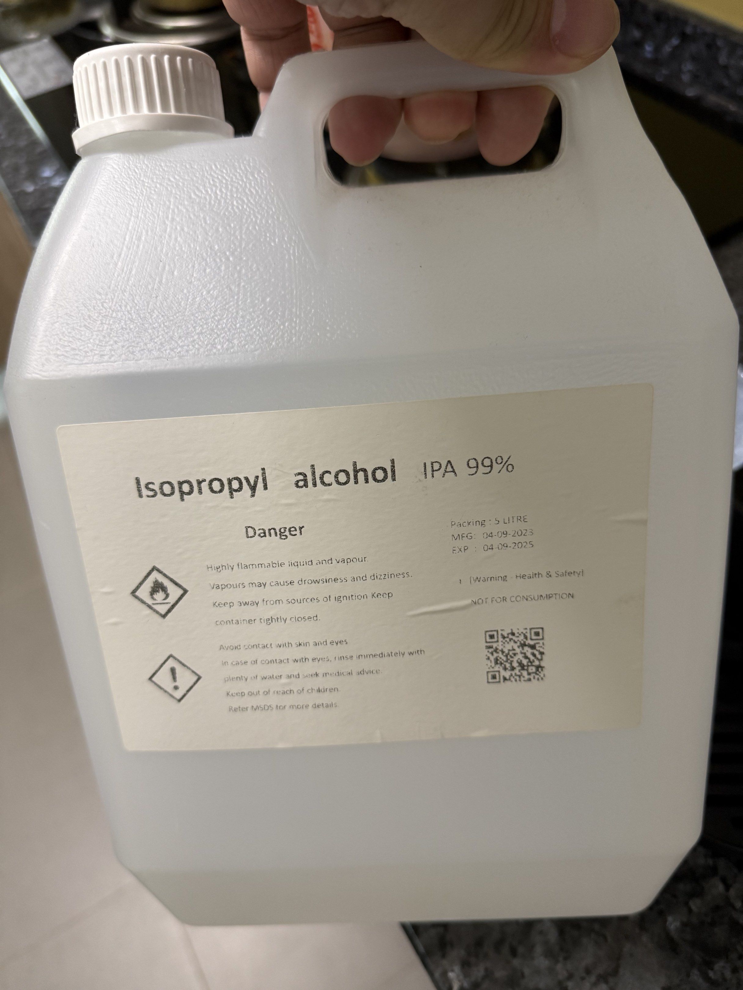 Isopropyl Alcohol IPA 99% - 5 Litre, Beauty & Personal Care, Sanitisers ...