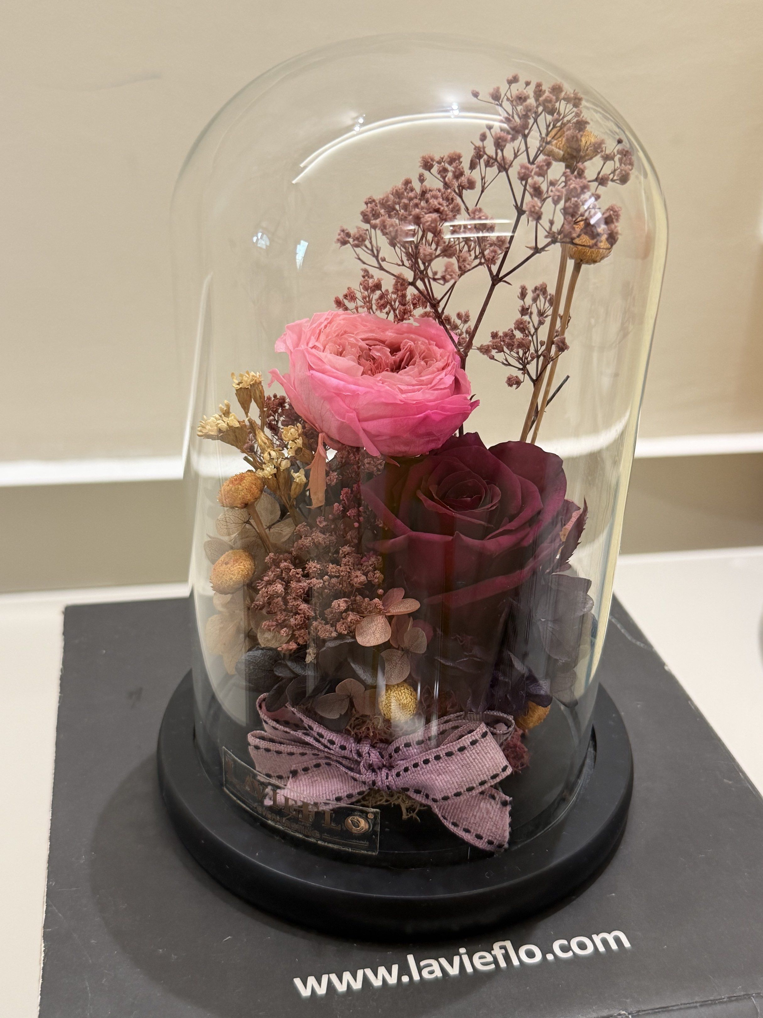 Lavieflo Everlasting Flower Dome, Furniture & Home Living, Home Decor ...