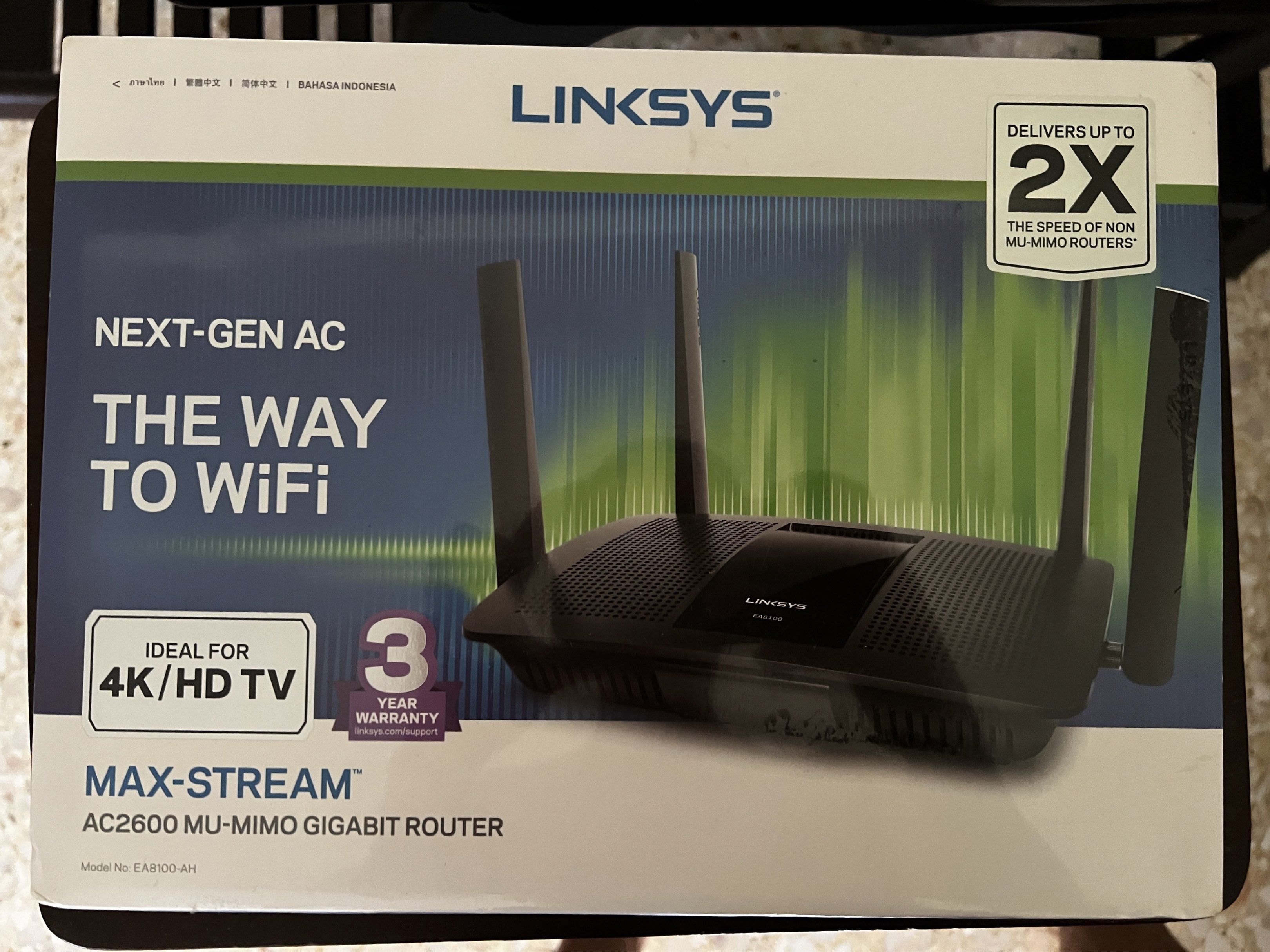 Linksys Max-Stream AC2600 MU-MIMO Gigabit Router, Computers & Tech ...