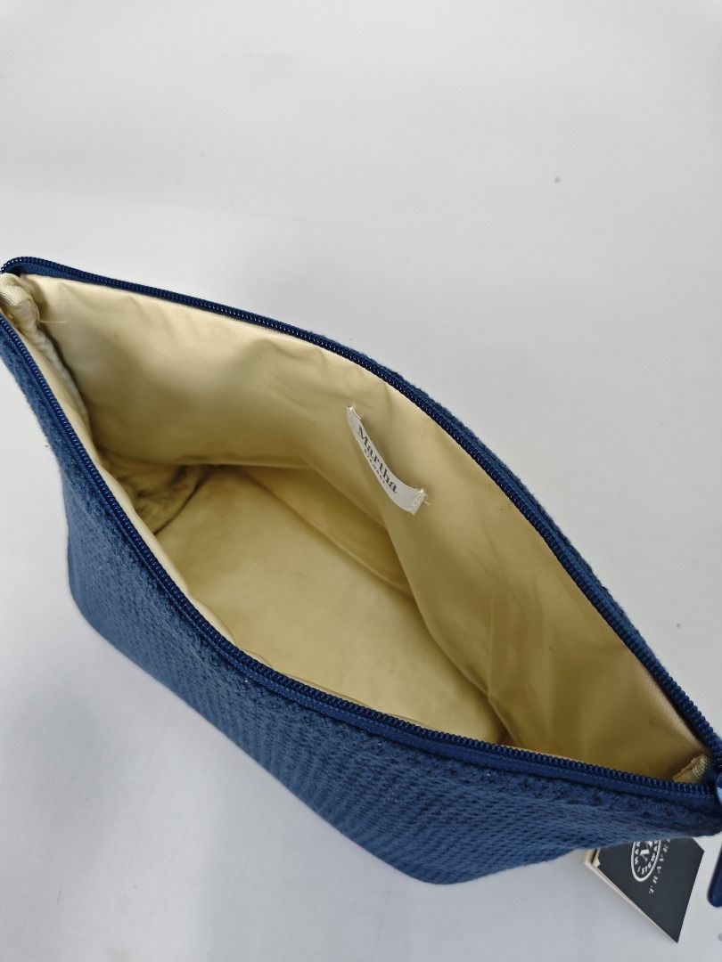 Martha Stewart Crochet Travel Toiletry Bag BLUE, Women's Fashion, Bags ...