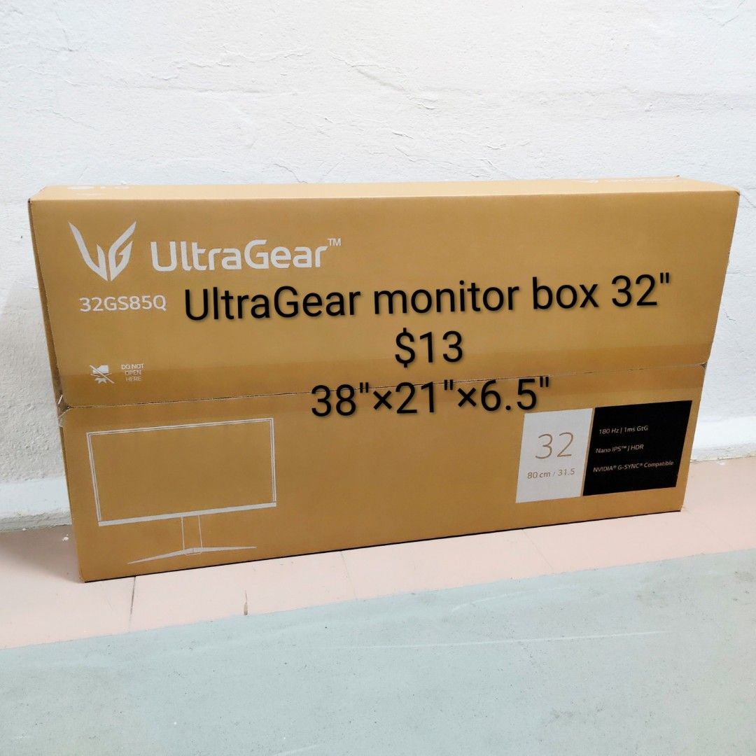 Monitor box with styrofoam, Furniture & Home Living, Home Improvement ...