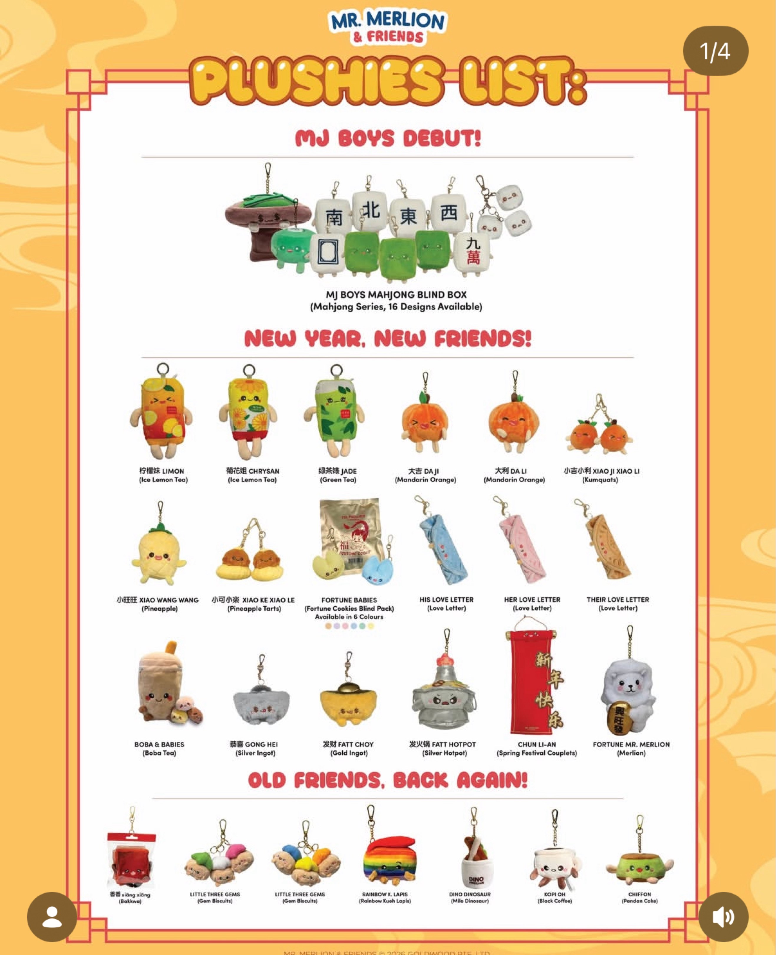 Mr Merlion and Friends Prosperity Fest Plushies, Hobbies & Toys, Toys ...