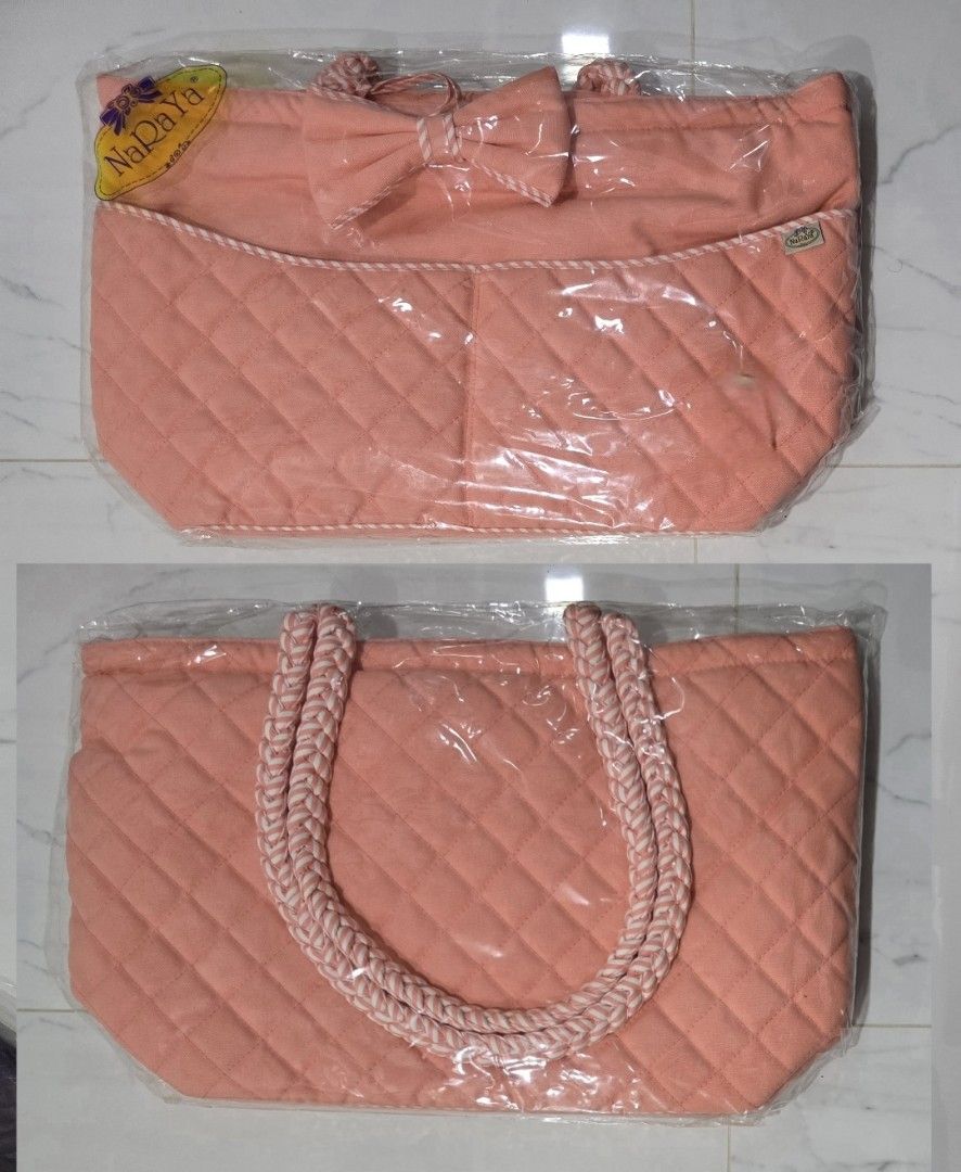 NARAYA Quilted Tote Bag with Bow, Women's Fashion, Bags & Wallets, Tote ...