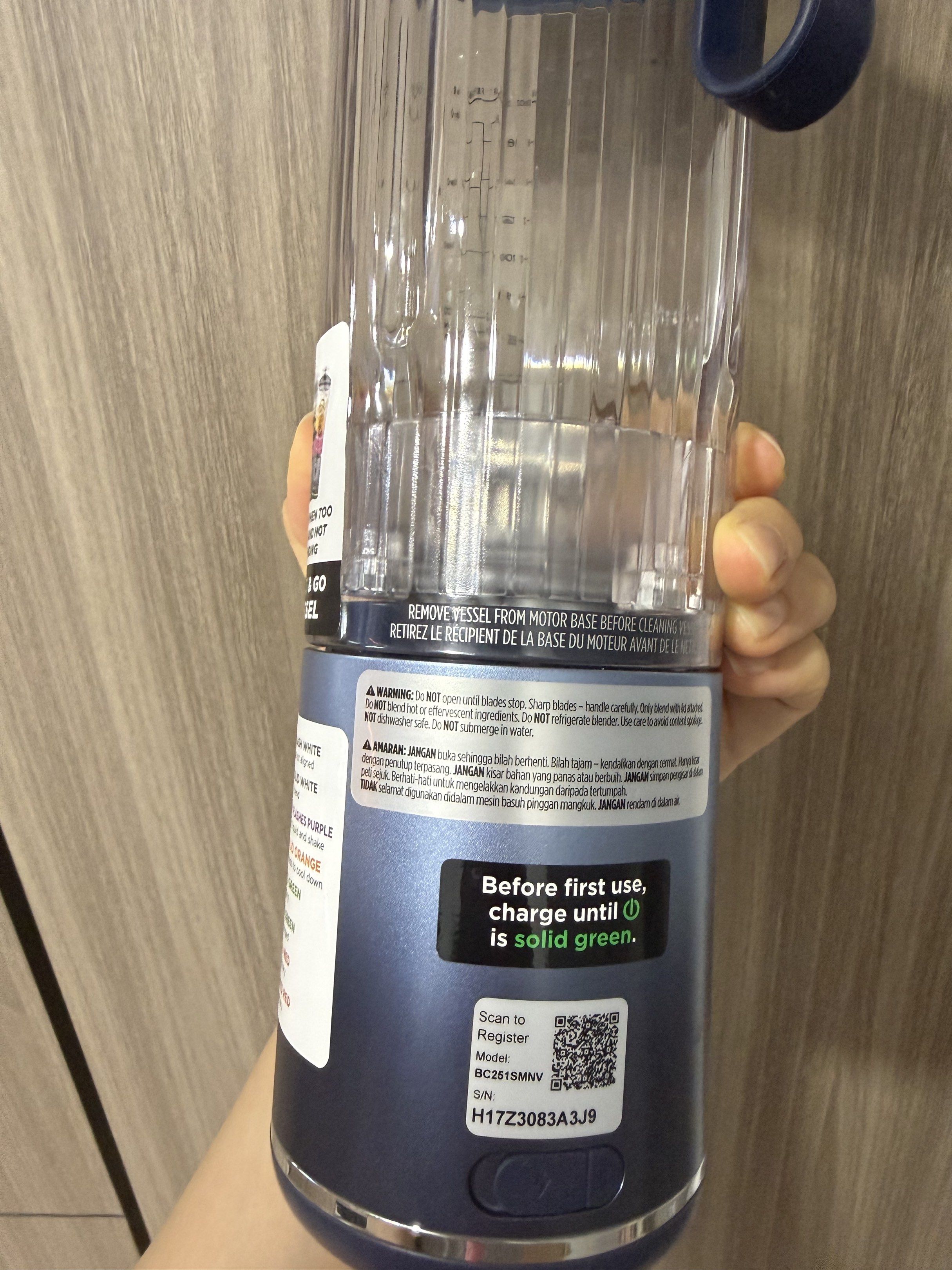 Ninja Blast Max Portable Blender - Dark Navy, TV & Home Appliances ...