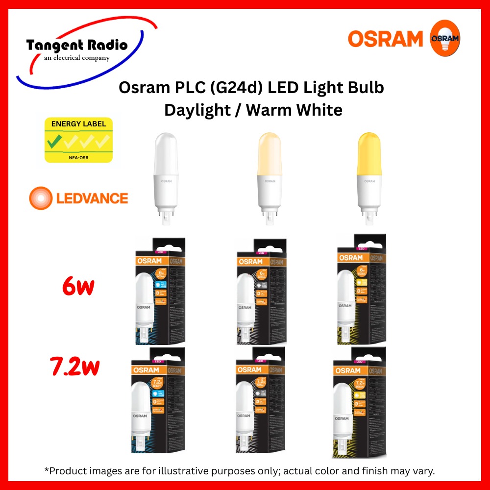 Osram PLC (G24d) LED Light Bulb Daylight / Cool White/ Warm White ...