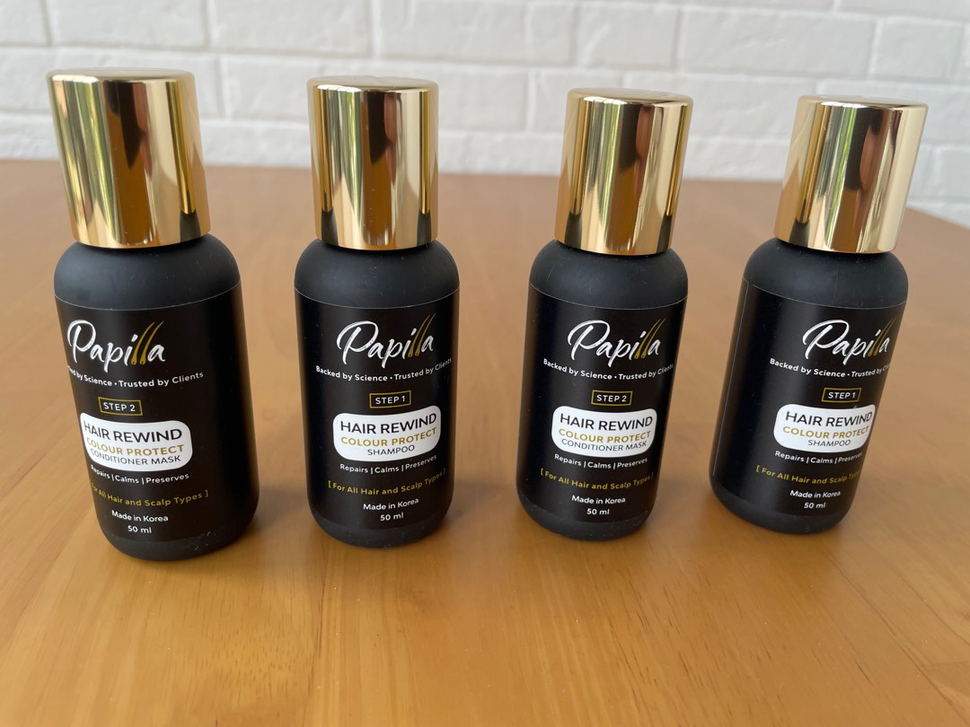 Papilla Hair Rewind Colour Protect (Shampoo & Conditioner Mask), Beauty ...