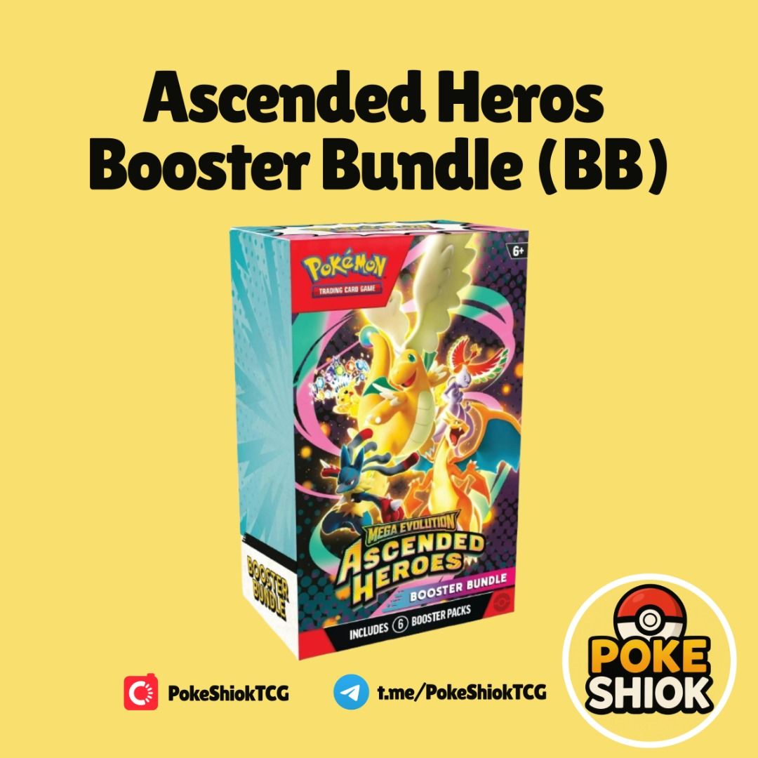 [PRE ORDER] Ascended Heroes Booster Bundle AH BB ME2.5 Pokemon TCG 100% ...