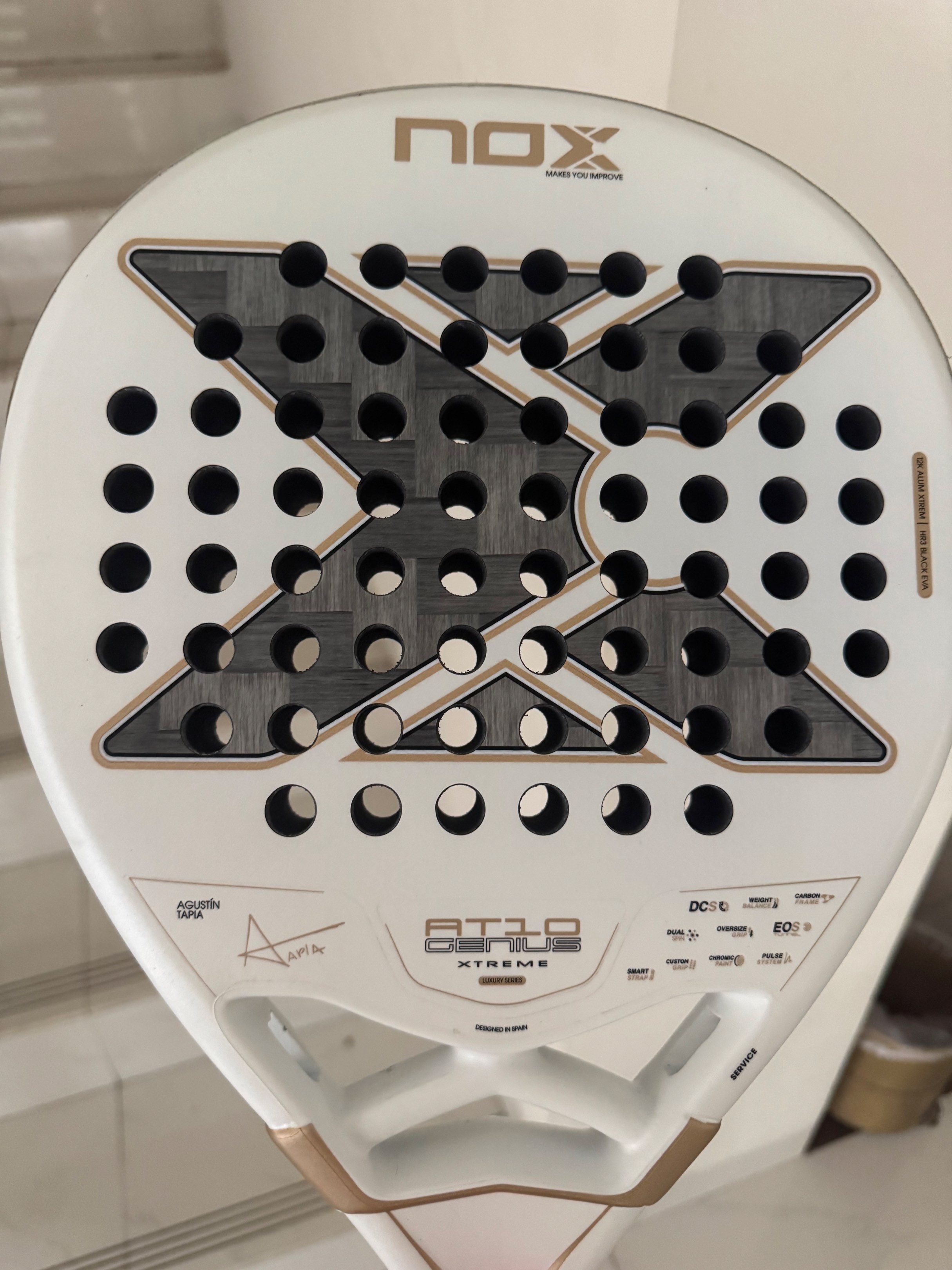 Raket Padel NOX Raket Padel NOX AT10 Genius 12K Xtreme 2026 Agustin ...