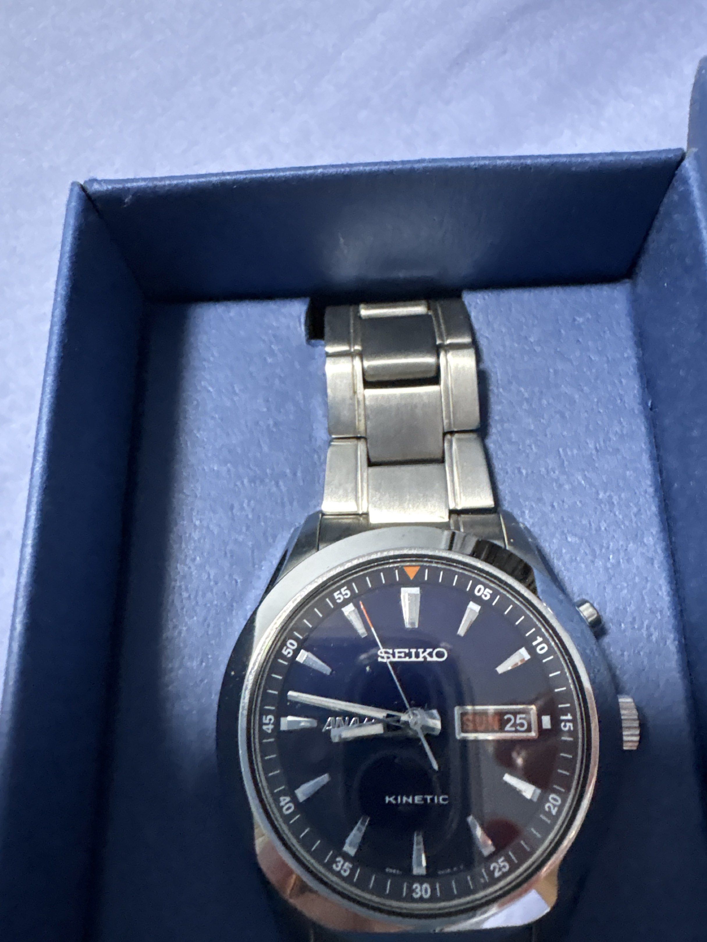 Seiko Kinetic ANA Analog Watch - Blue Dial, Men's Fashion, Watches ...