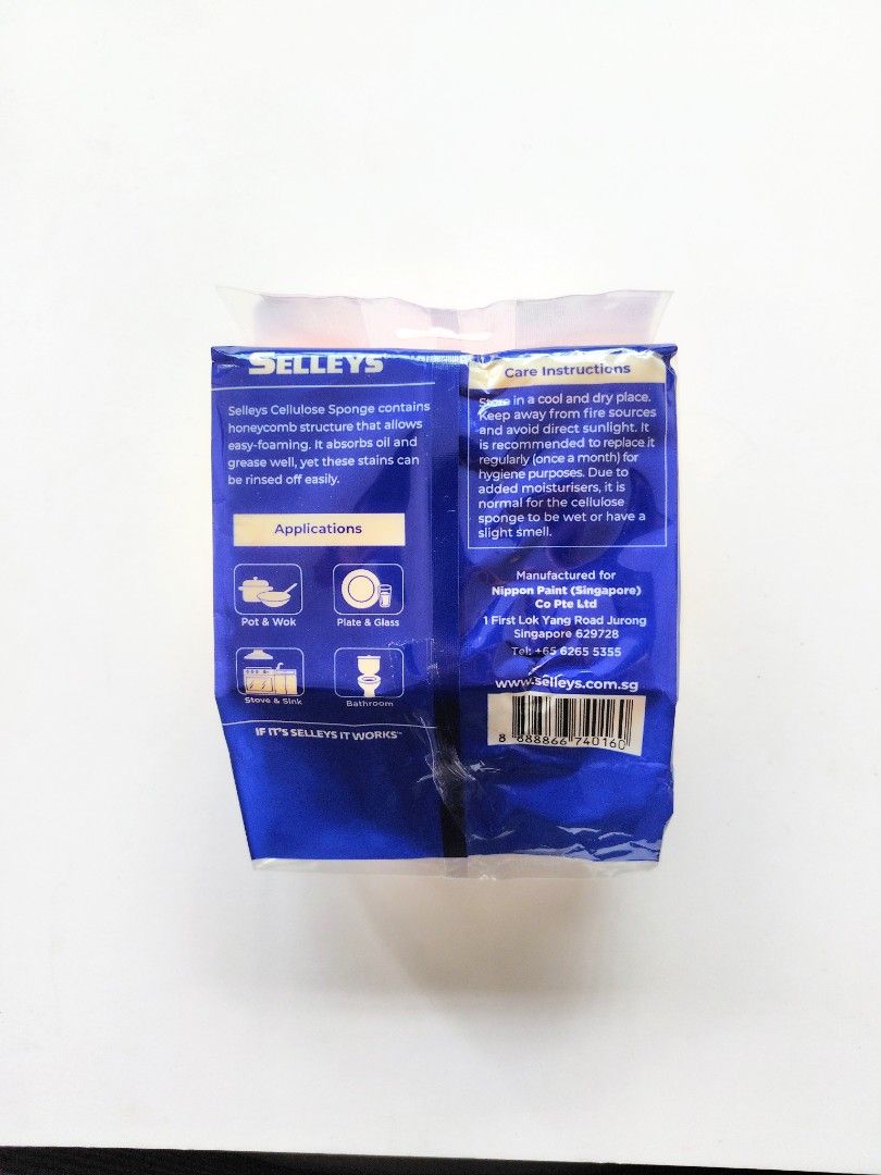 Selleys Cellulose Cleaning Sponge, Furniture & Home Living, Cleaning ...