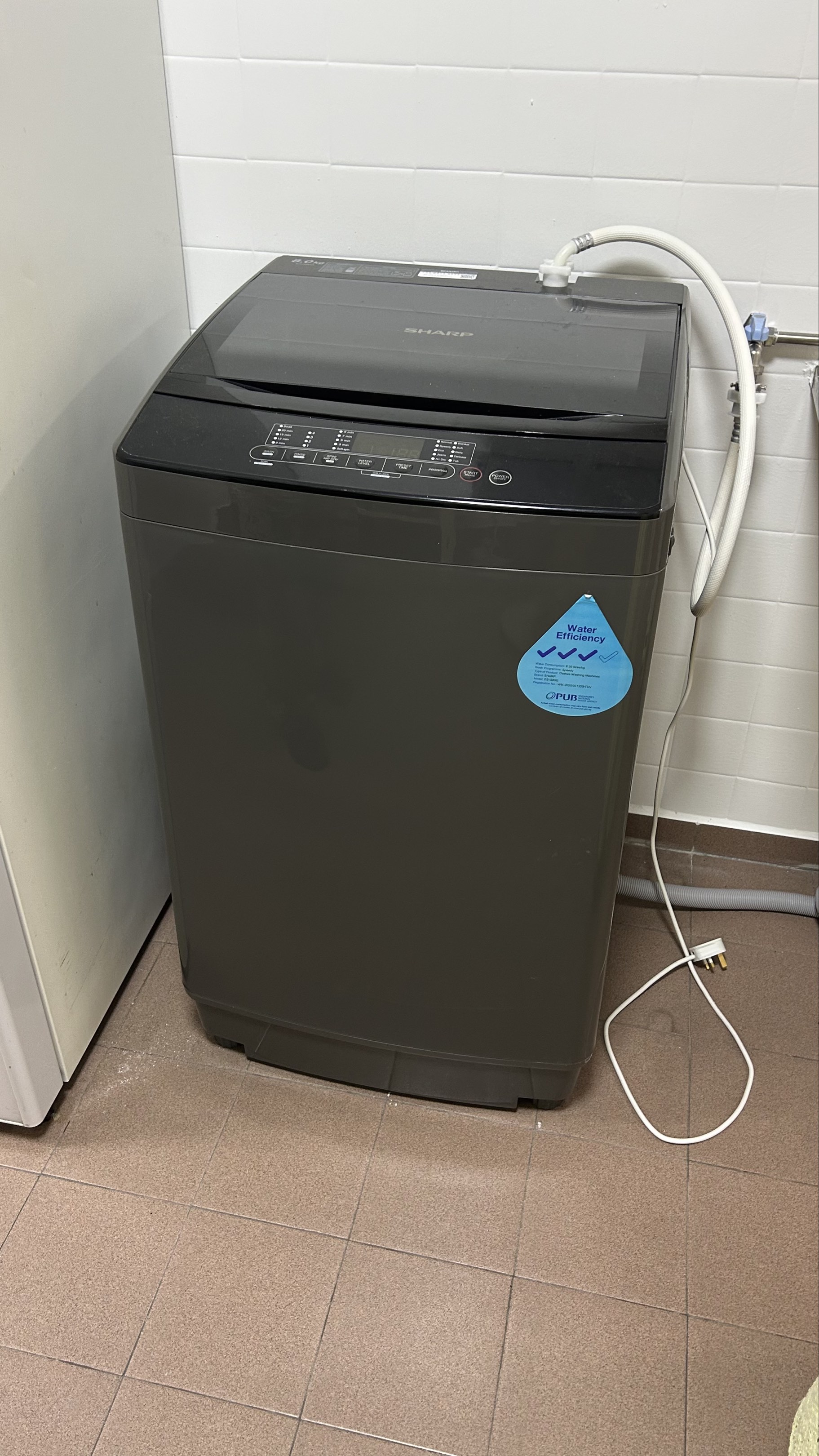 Sharp 8.0kg Top Load Washing Machine ES-G80G, TV & Home Appliances ...