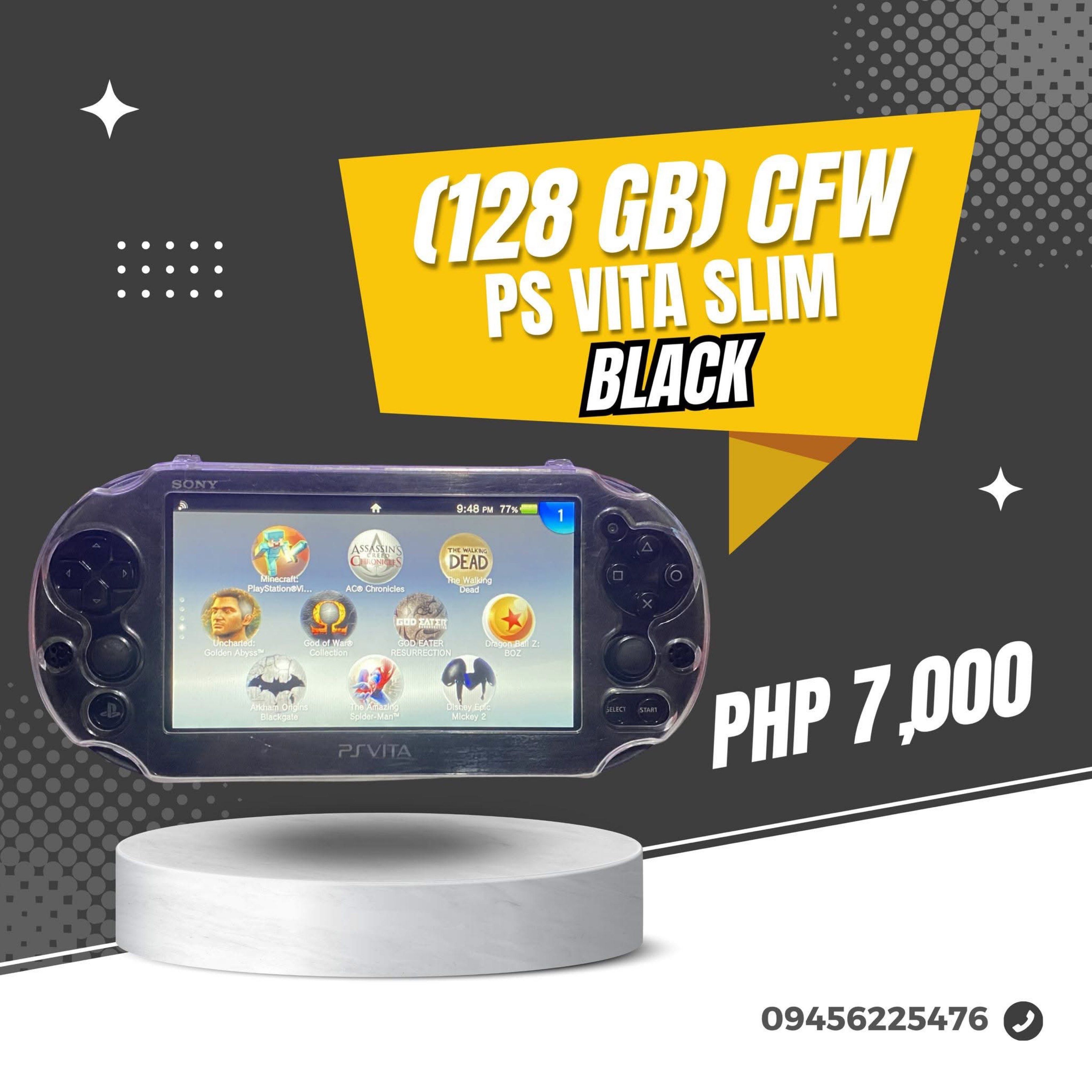 Sony PS Vita Slim "Black" (128GB CFW), Video Gaming, Video Game ...