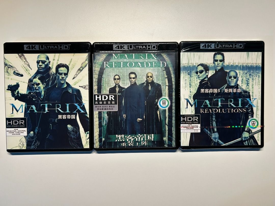 The Matrix Trilogy 4K Ultra HD Blu-ray Set, Hobbies & Toys, Music ...