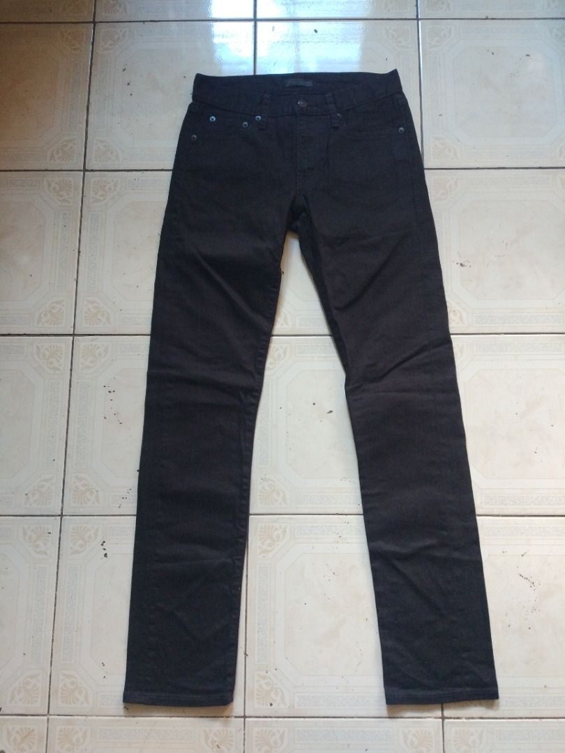 Uniqlo Black Selvedge Jean 29.5 actual, Men's Fashion, Bottoms, Jeans ...