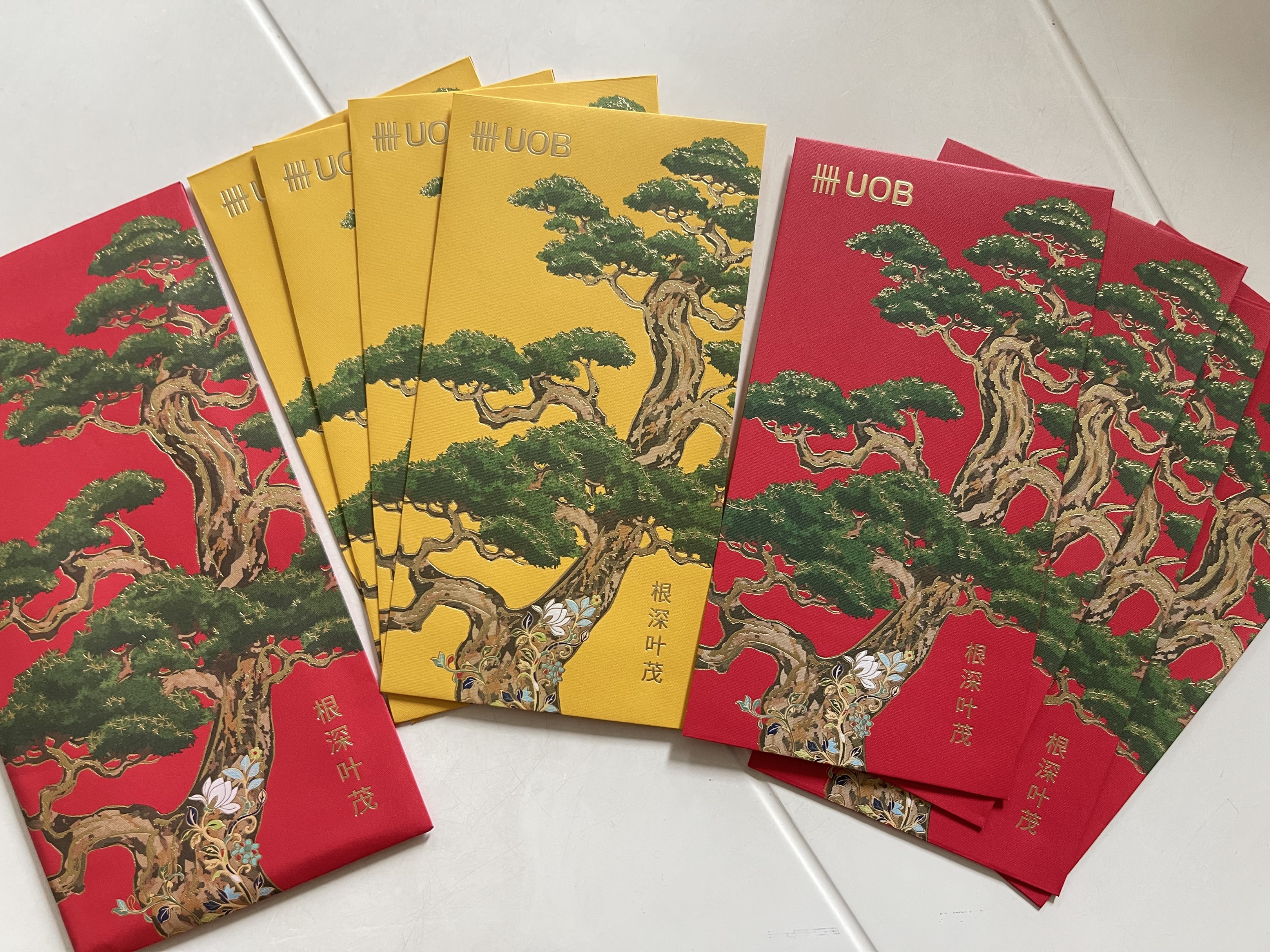 UOB Red Packet 2026/ Ang Pow/ 8 pcs Chinese New Year Ang Pao / Ang Pao ...