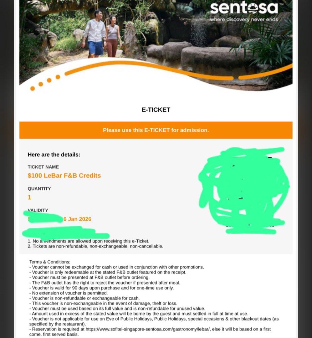 $100 LeBar F&B Credits - Valid till 6th Jan 2026, Tickets & Vouchers ...